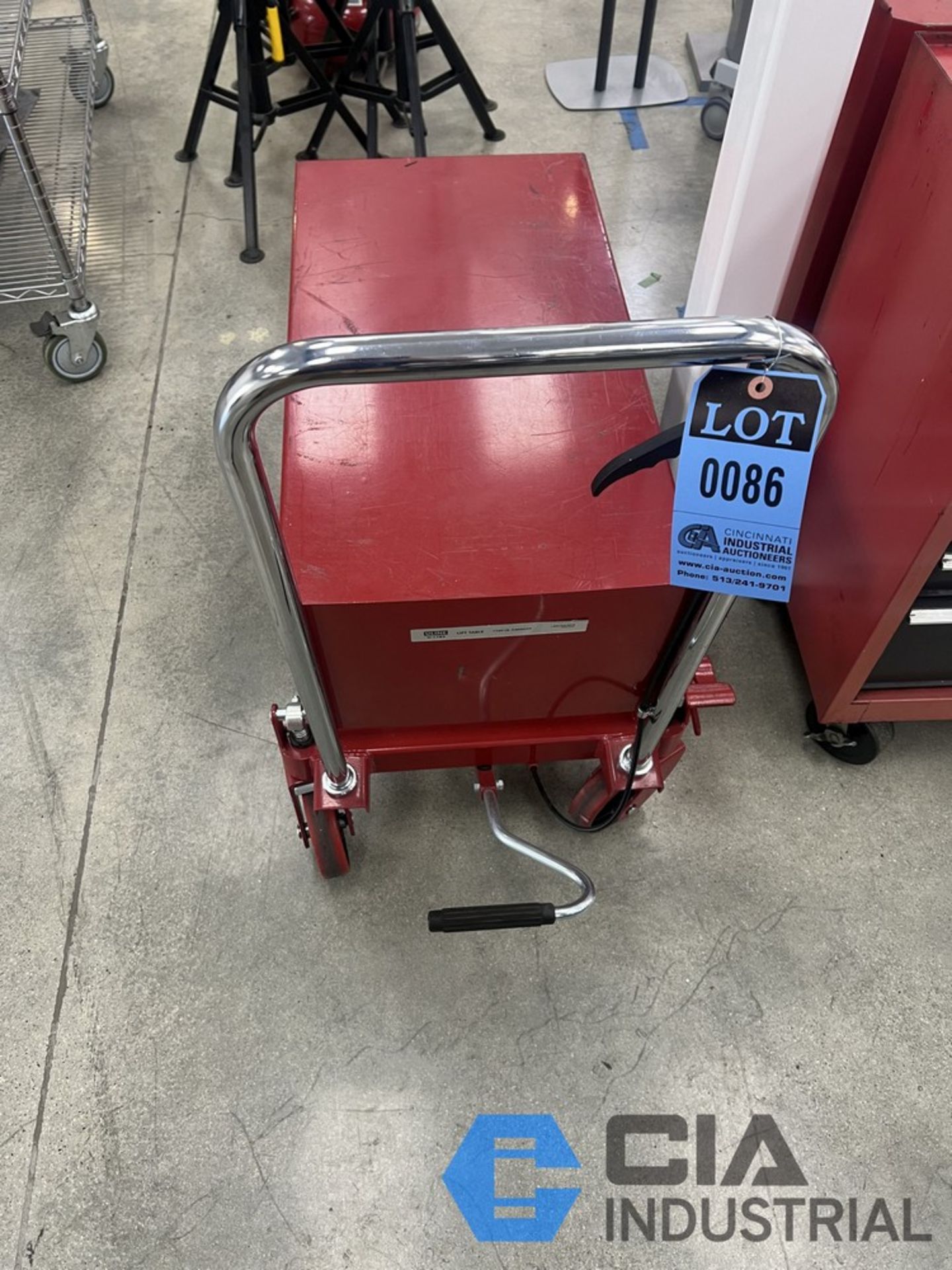 1,760 LB. CAP. ULINE MODEL H1783 PORTABLE DIE CART; 20" X 40"**For ...