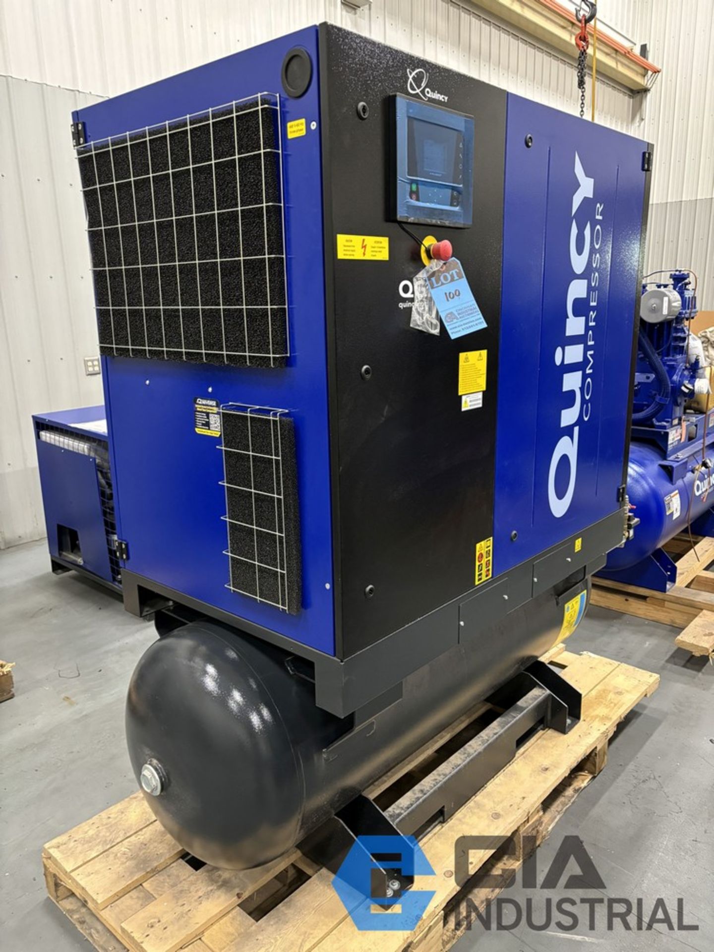 { Choice of lots: 100 } 15 HP QUINCY MODEL QDG15P HORIZONTAL TANK ...