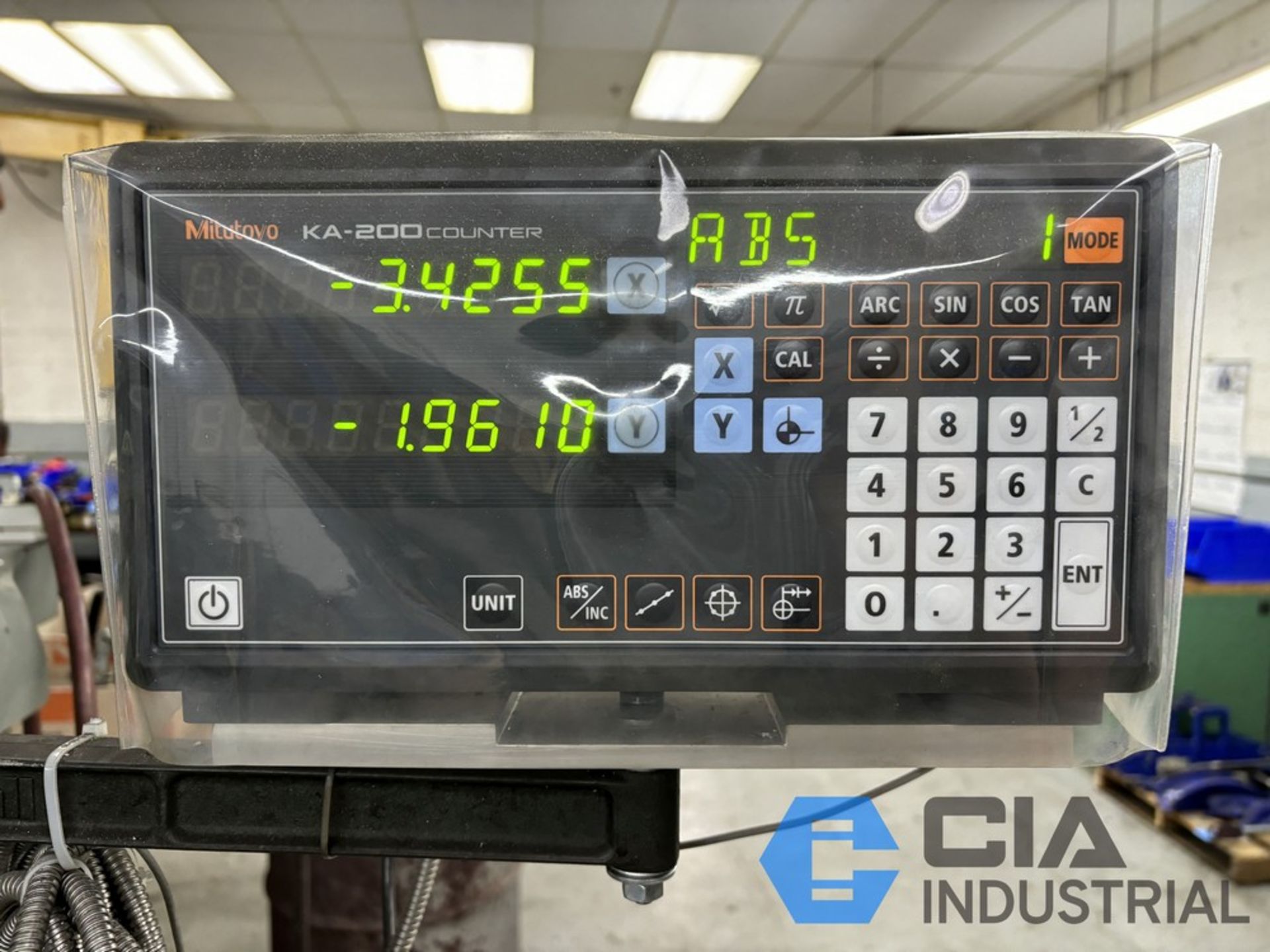 3 HP SHARPE VERTICAL MILLING MACHINE; S/N 90626167, MITUTOYO MODEL KA ...