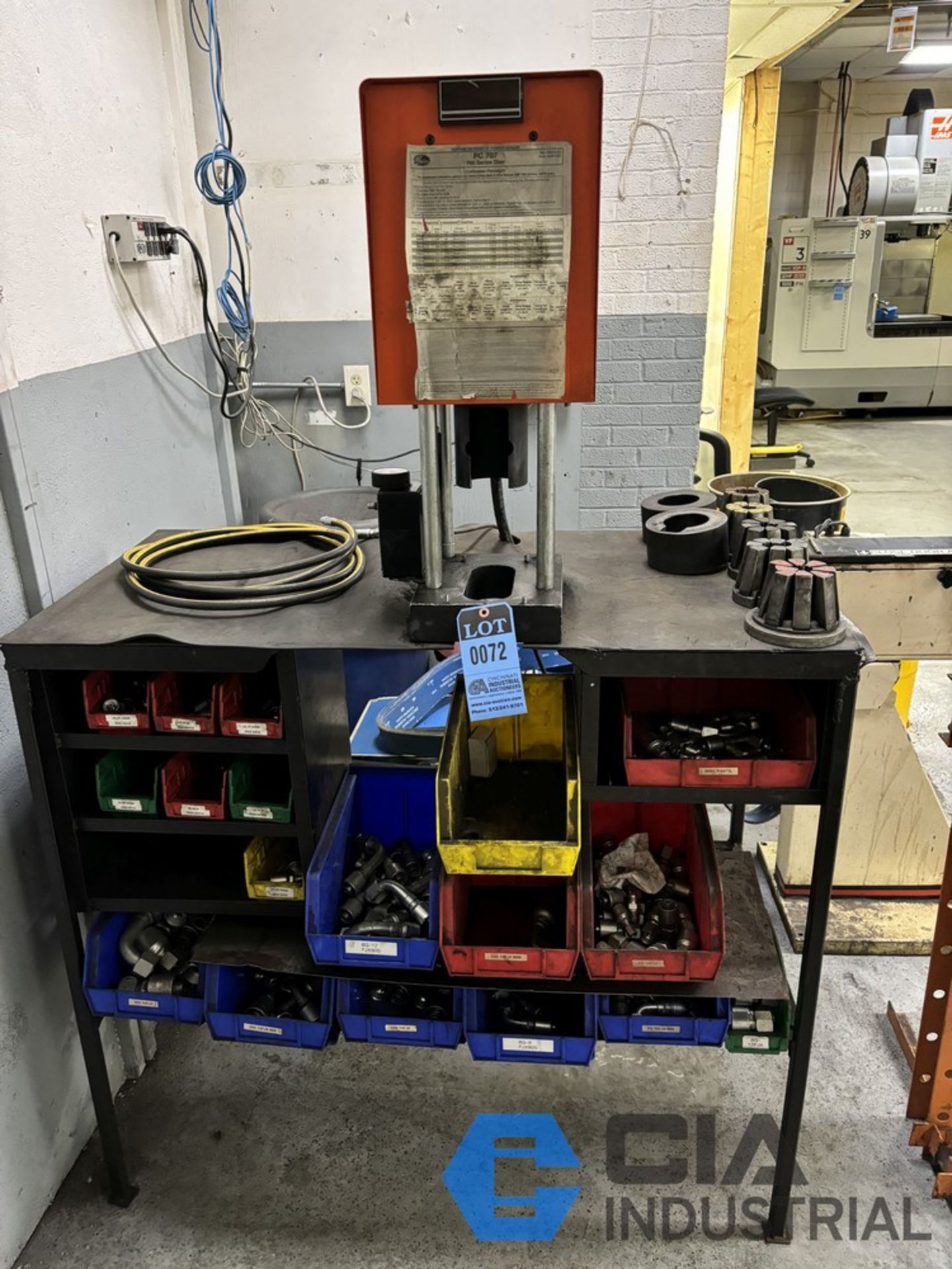 GATES MODEL POWER CROMP 707 700 SERIES DIES BENCH MOUNTED HYDRAULIC ...