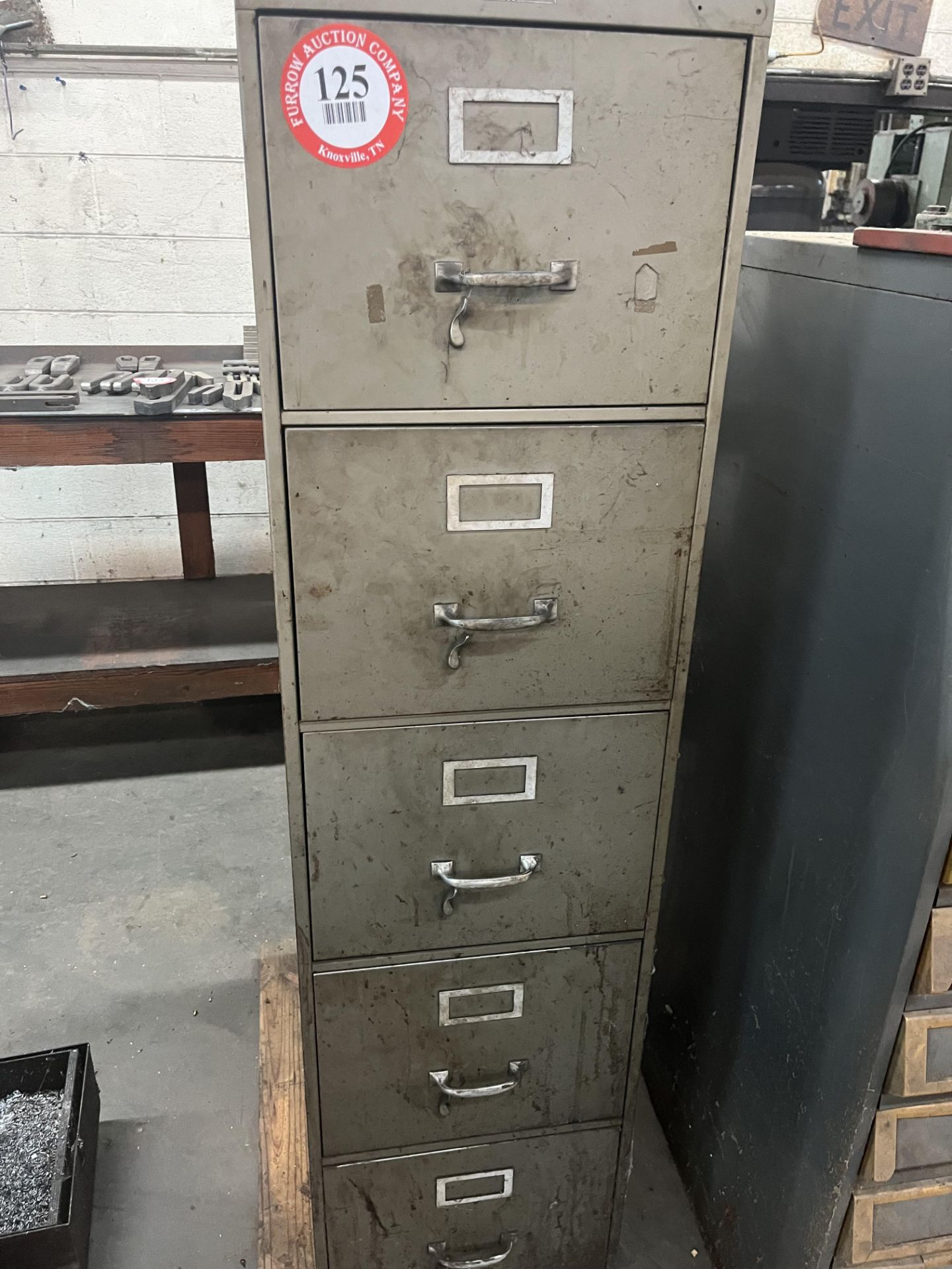 Metal File Cabinet with Contents - Assorted Sie Broaches, Hold Downs ...