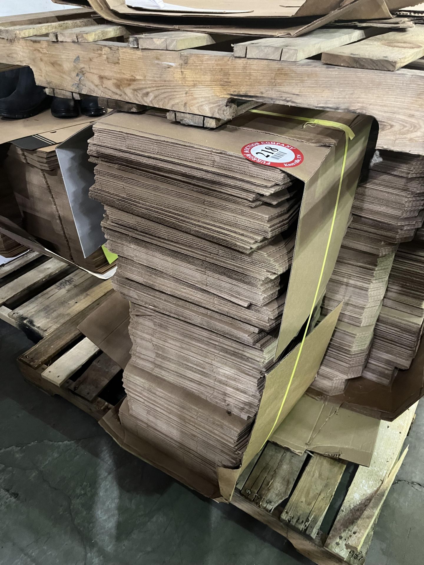(3) Pallets of assorted boot boxes