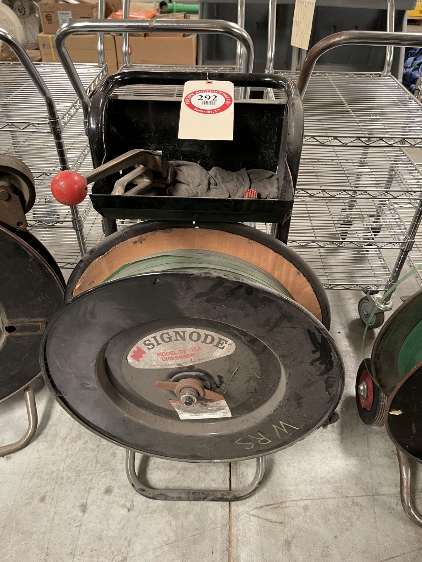 Signode Banding Cart with Banding and Tools.