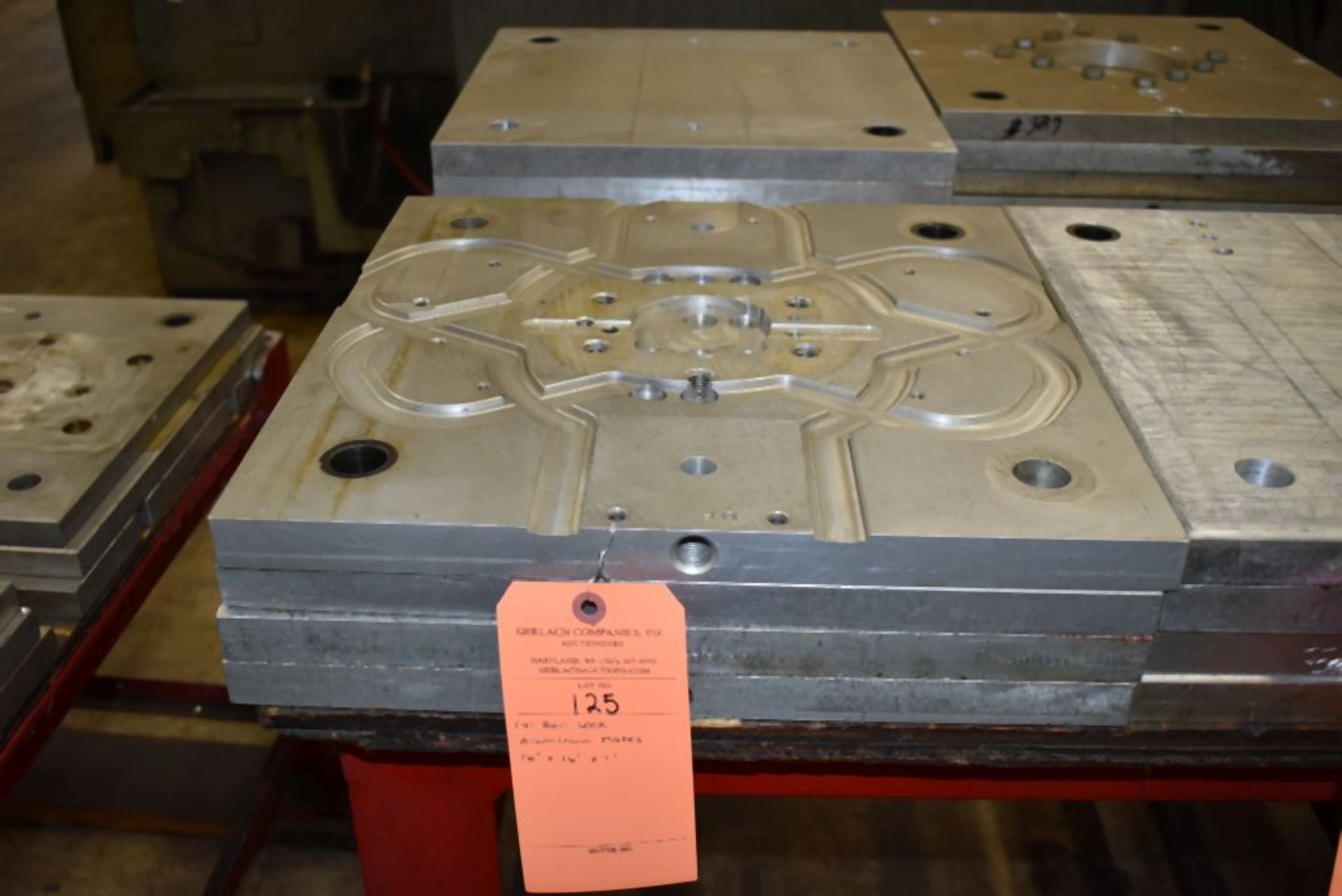 (4) BALL LOCK ALUMINUM PLATES, 16" x 16" x 1"