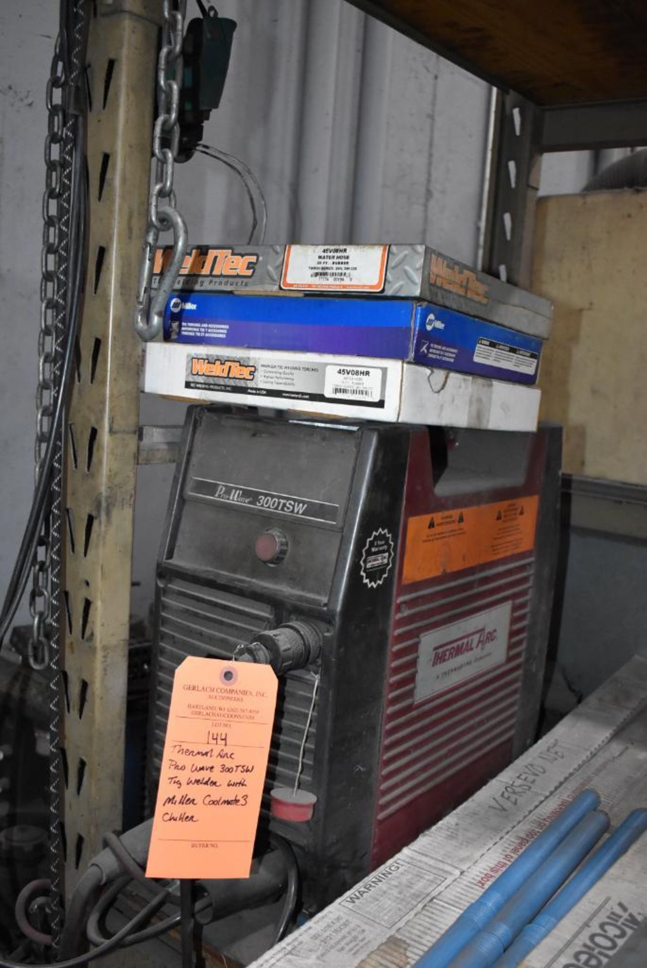 THERMAL ARC PROWAVE 300TSW TIG WELDER WITH MILLER COOLMATE 3 CHILLER