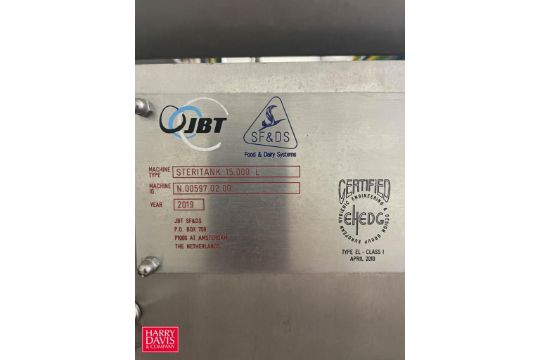 2019 JBT 15,000 Liter (3,952 Gallon) S/S Aseptic Tank with Steritank ...