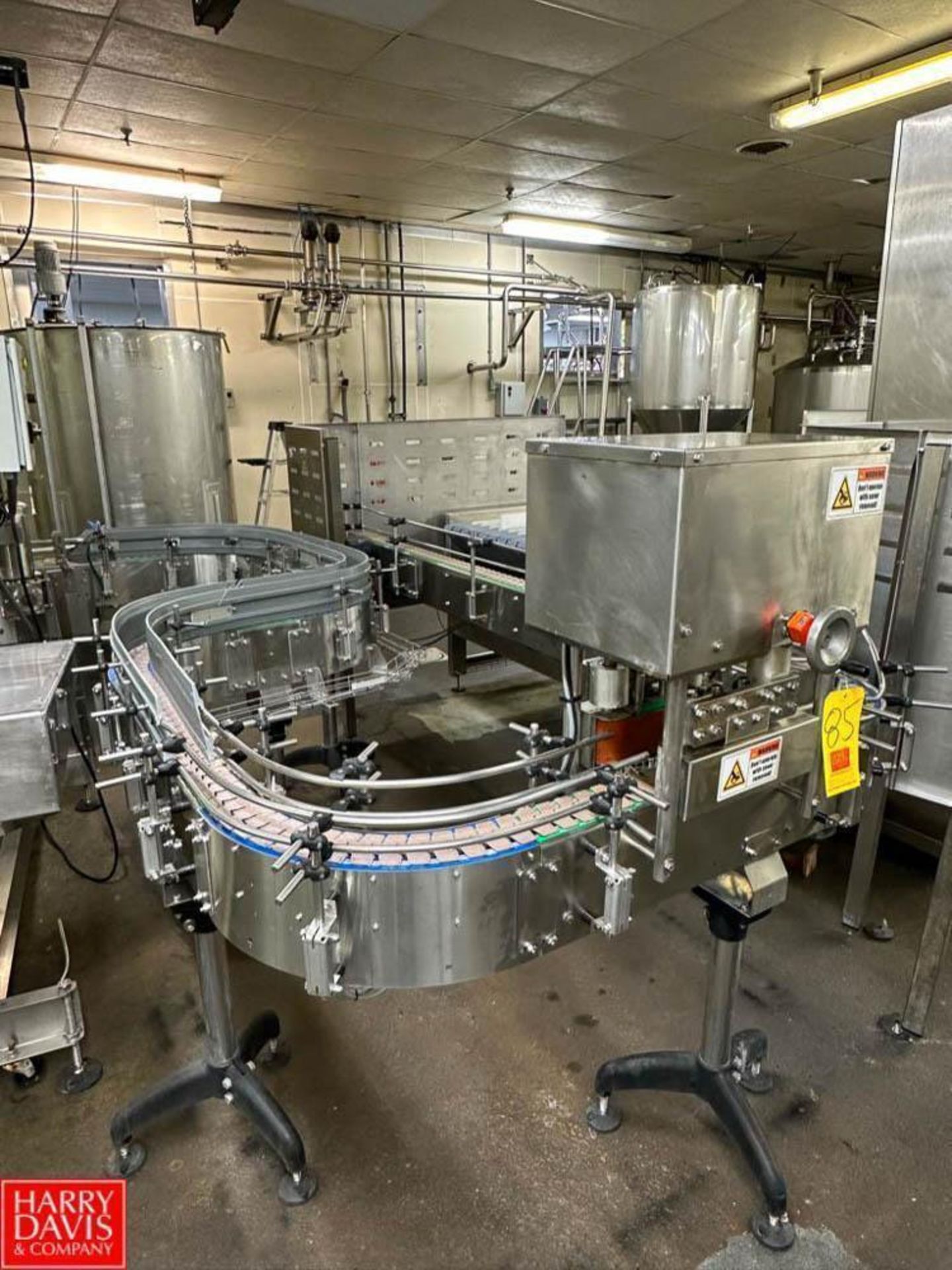 Nercon S/S Framed Product Conveyor with (5) 90° Turns, Drive and ...