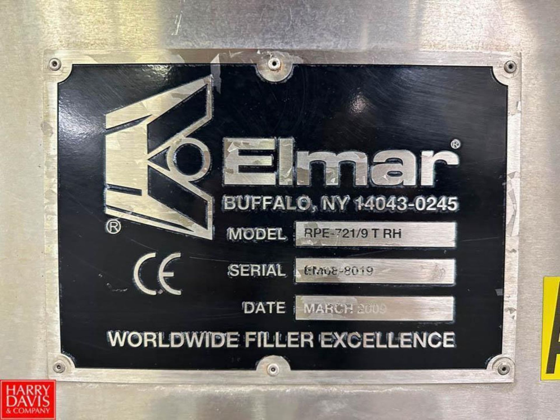 Elmar 21-Valve Filler, Model: RPE-721/9TRH, S/N: EM08-8019 with 9-Head ...