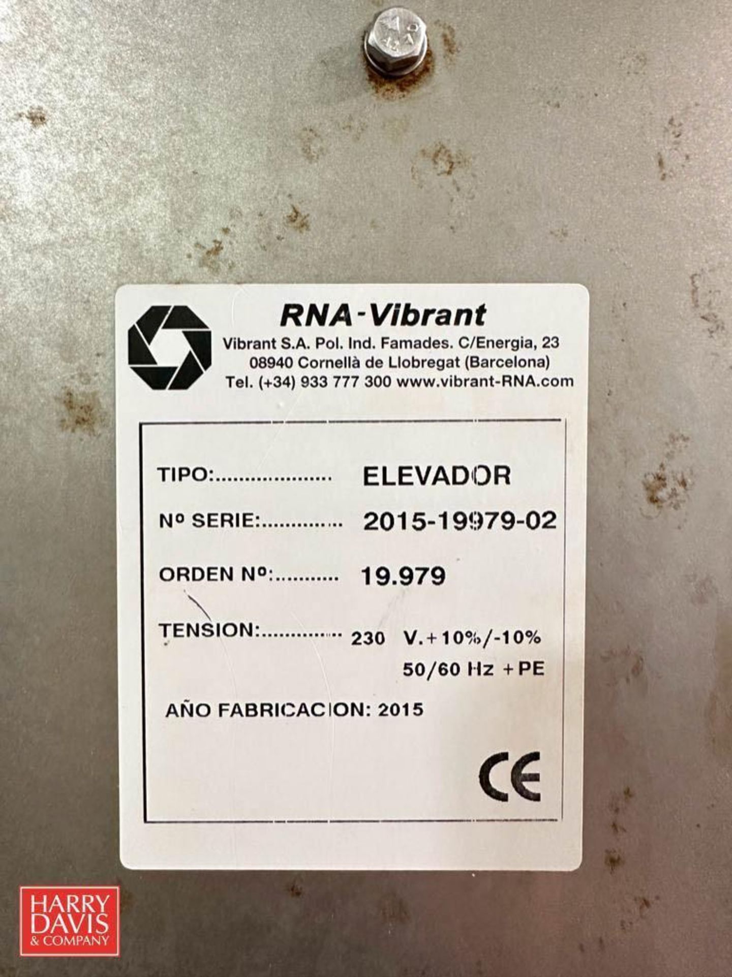 2015 RNA-Vibrant S/S Framed Portable Cap Hopper/Elevator, Model ...