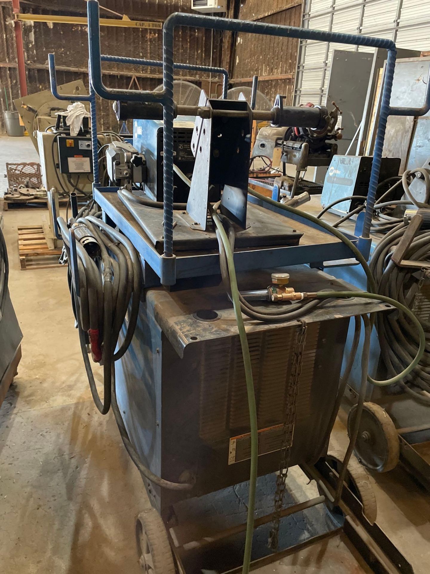 Miller Dimension 452 DC Welding Power Source on Casters with Miller 70 ...