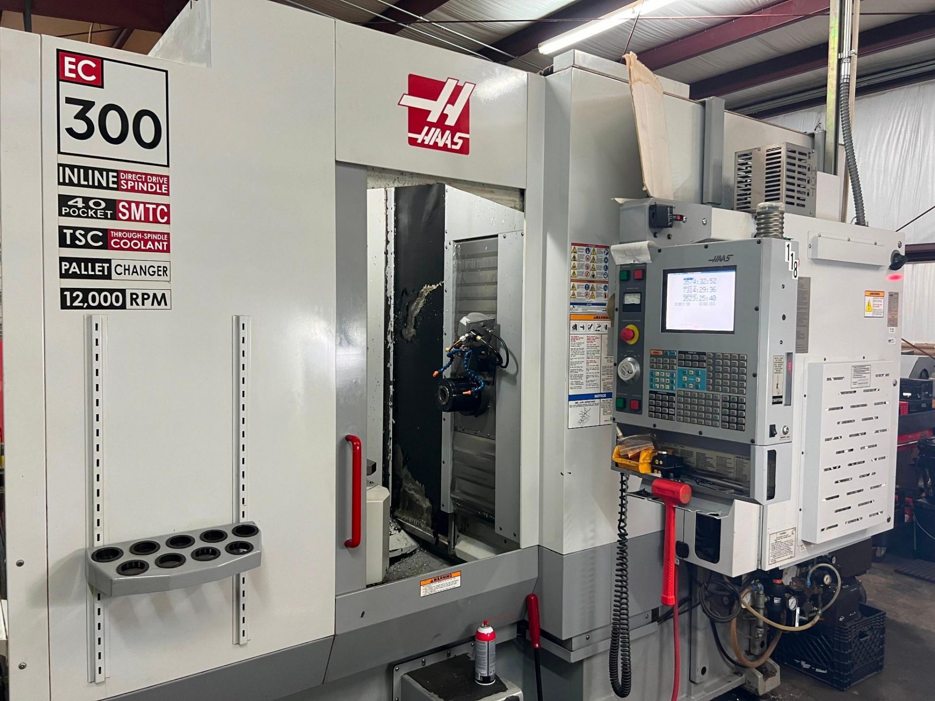 Haas EC300 Horizontal Machine Center, 12" dual pallets, inline direc ...