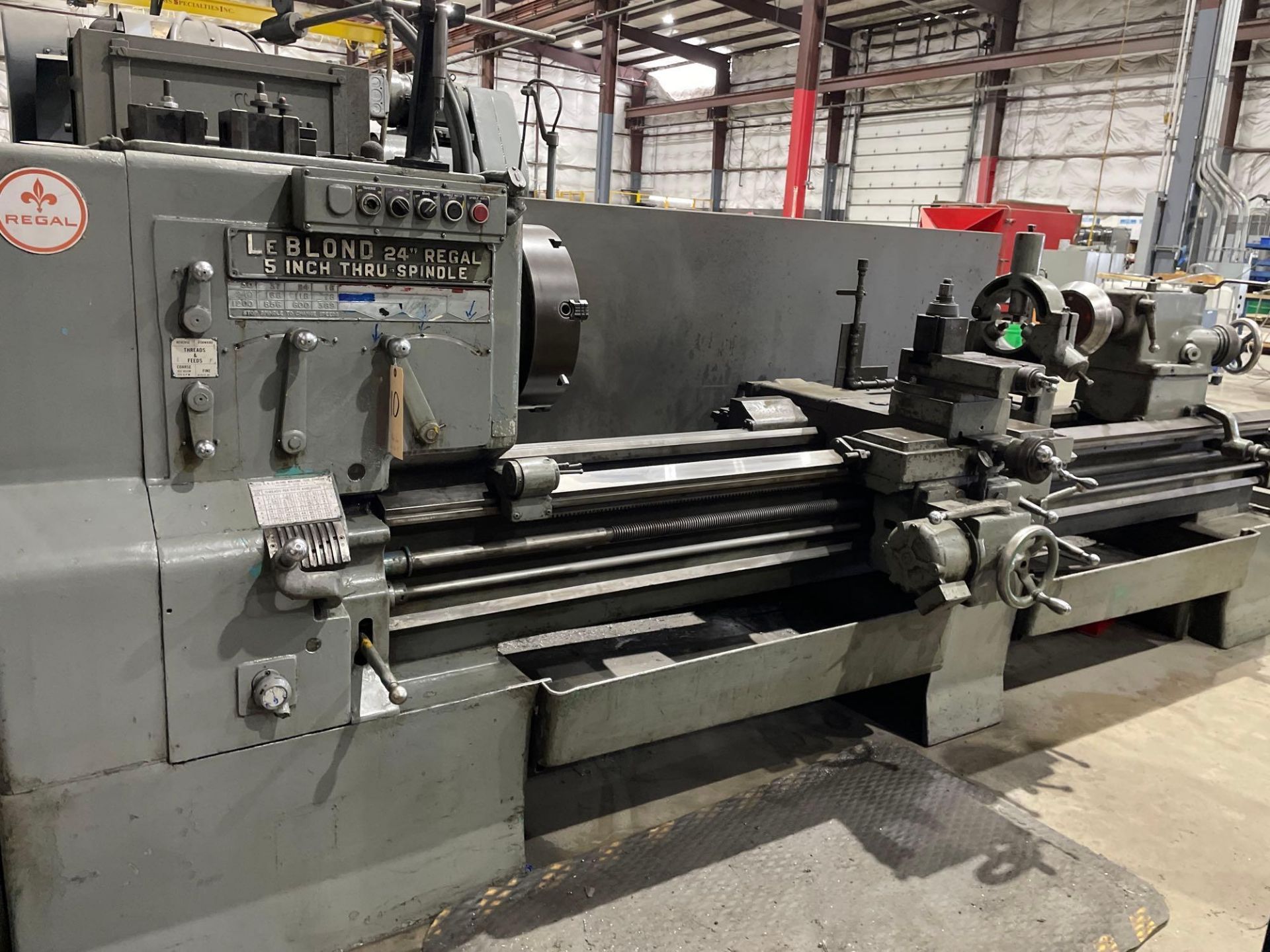 LeBlond Engine Lathe 24" x 96" Regal 5” Thru- Spindle, 16 - 1200 rpm ...