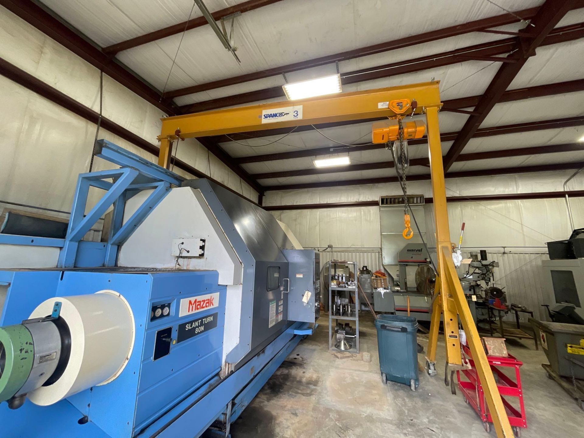 Spanco 3 Ton H Frame with Harrington 3 Ton Hoist On Casters S/N 182020 ...