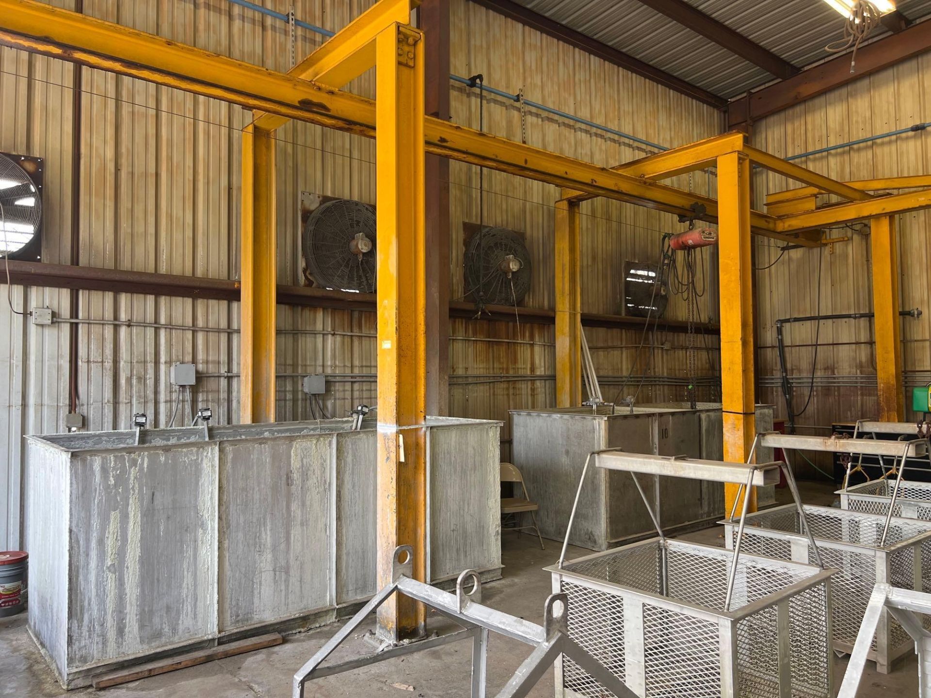 Phosphate Dip Line with Monorail Structure and Hoist System: Includes ...