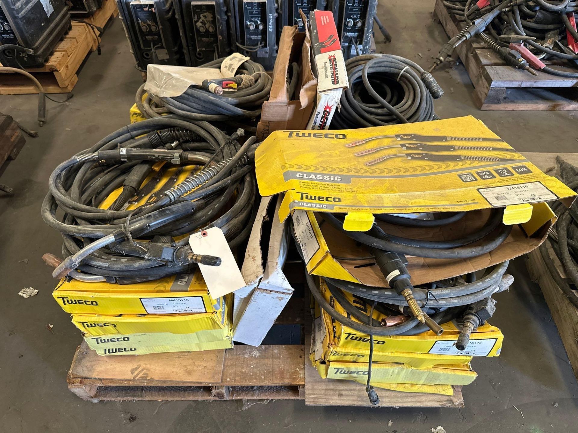 Pallet of new Profax Arc Gouging Torches, Tweco Manual Air-cooled MIG ...
