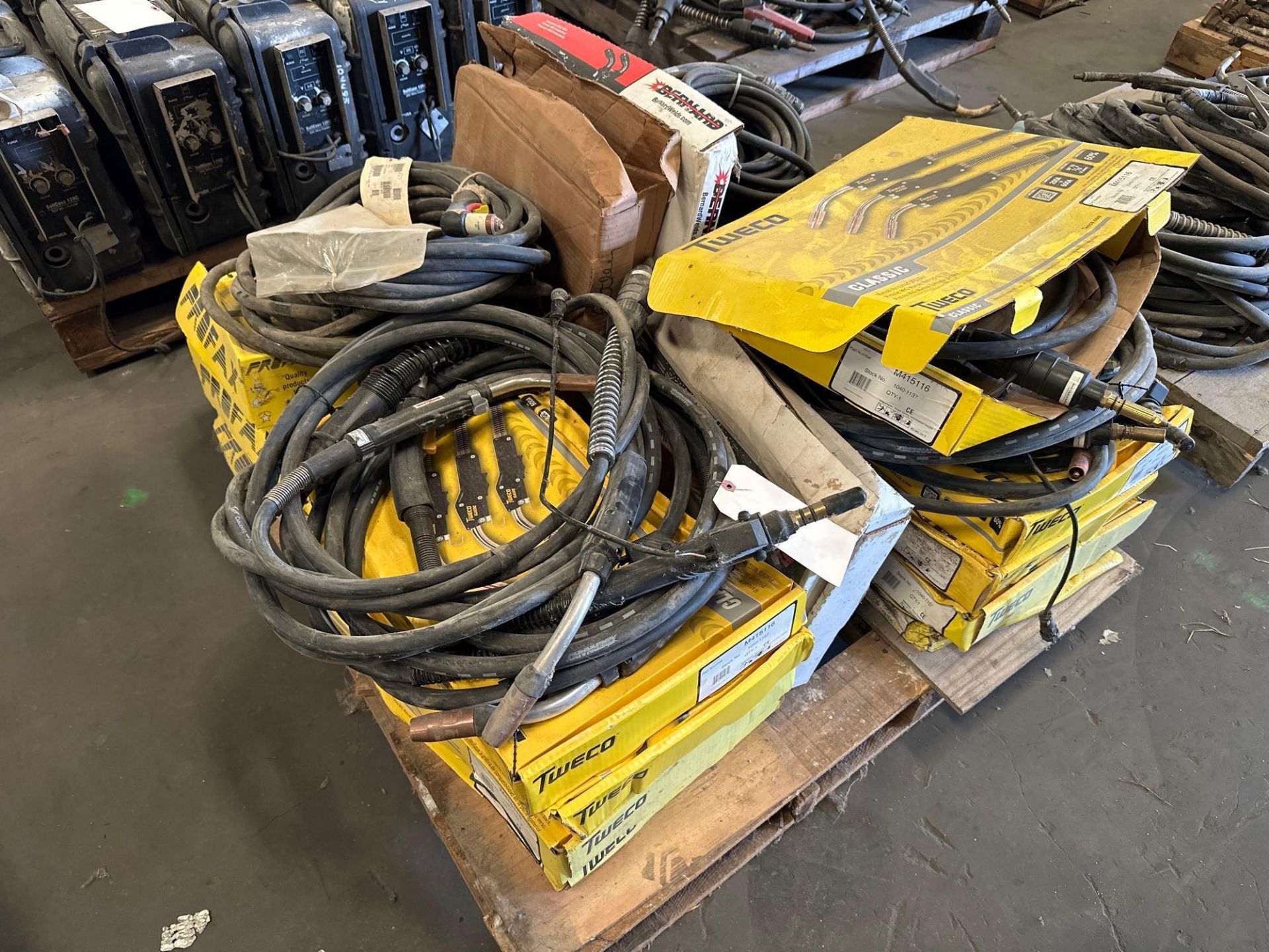Pallet of new Profax Arc Gouging Torches, Tweco Manual Air-cooled MIG ...