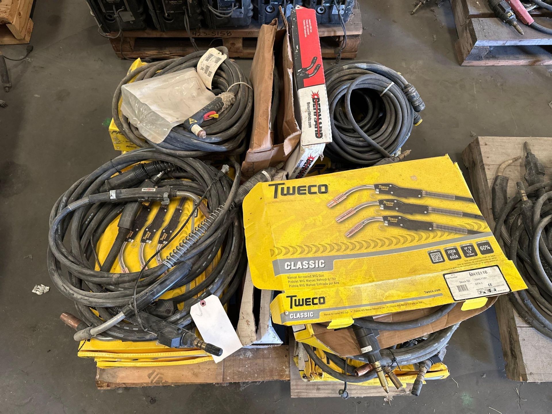 Pallet of new Profax Arc Gouging Torches, Tweco Manual Air-cooled MIG ...
