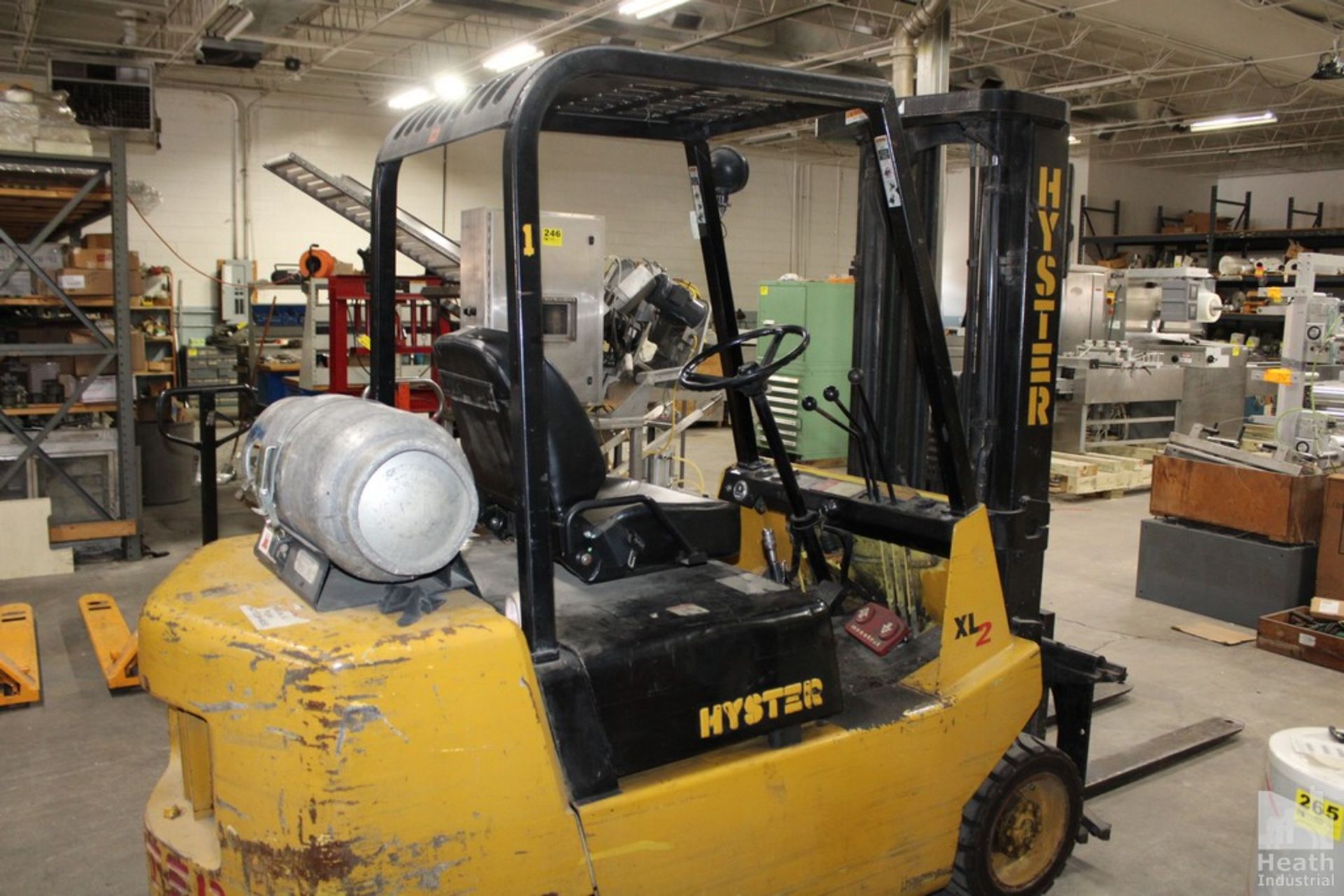 HYSTER 6,300 LB. MODEL S60XL LP GAS FORKLIFT TRUCK, S/N A187V16853L ...