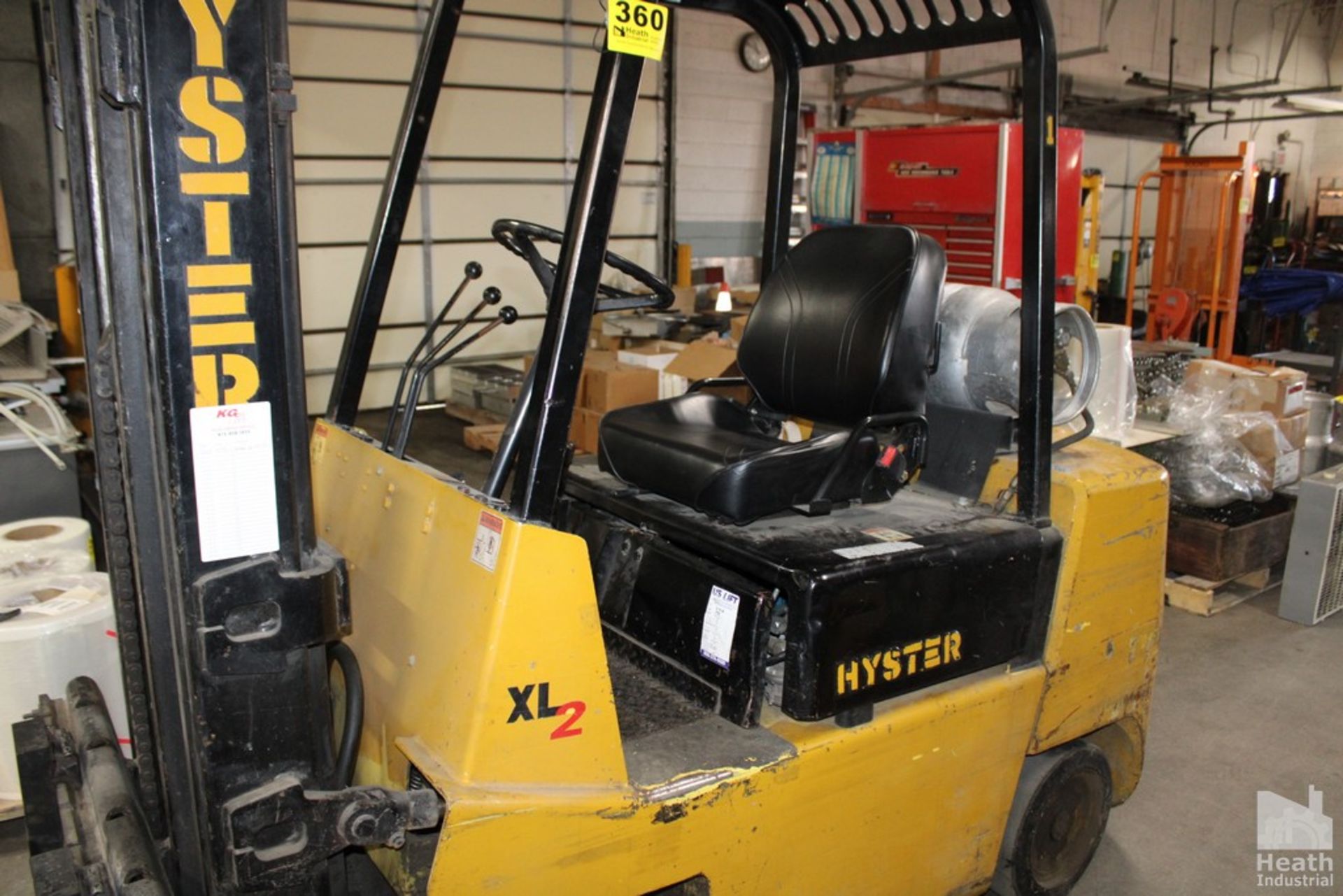 HYSTER 6,300 LB. MODEL S60XL LP GAS FORKLIFT TRUCK, S/N A187V16853L ...