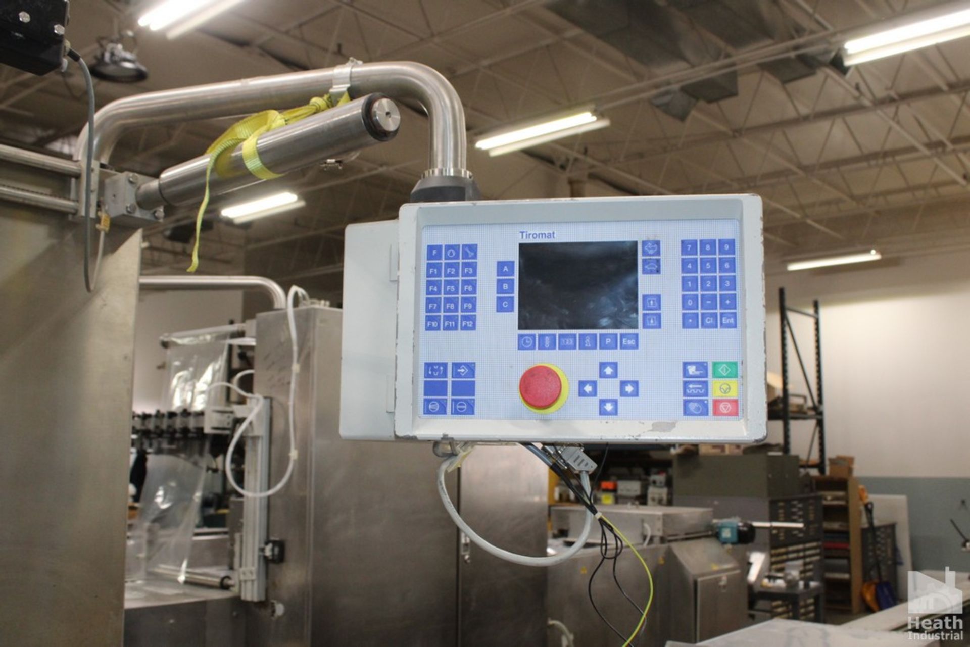 TIROMAT TYPE 630 PACKAGING MACHINE, S/N 631/102, WITH EMERSON T-60 ...