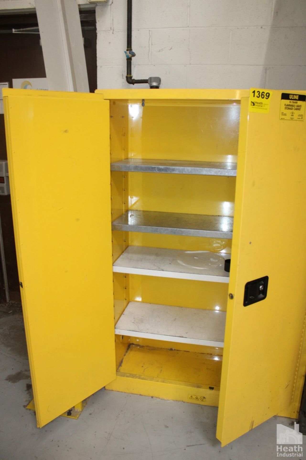 ULINE TWO DOOR FLAMMABLE CABINET H1564M 43" X 18" X 65"