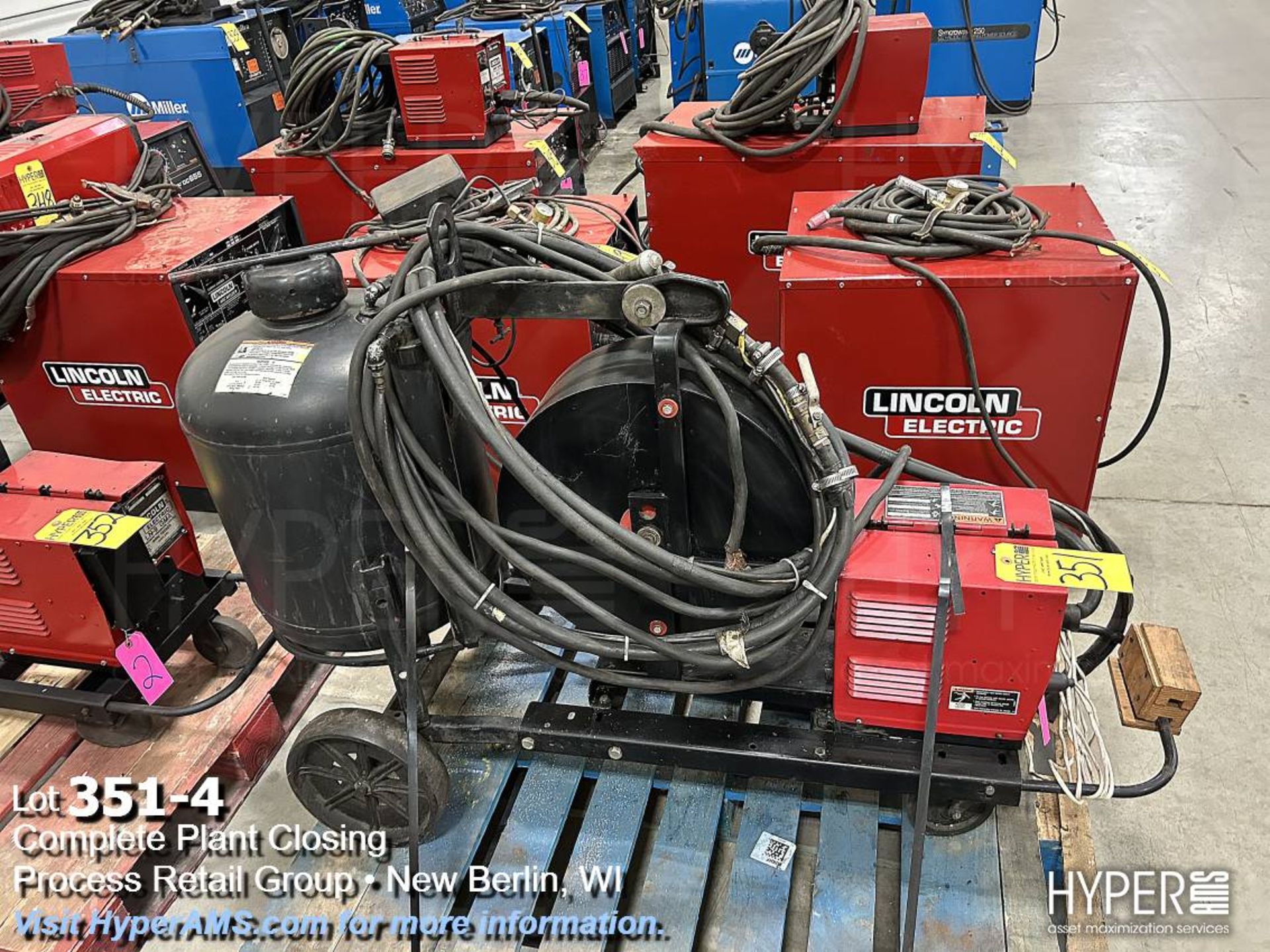 Lincoln Misc LN-8 w/hand held subarc flux tank assembly Welder S ...