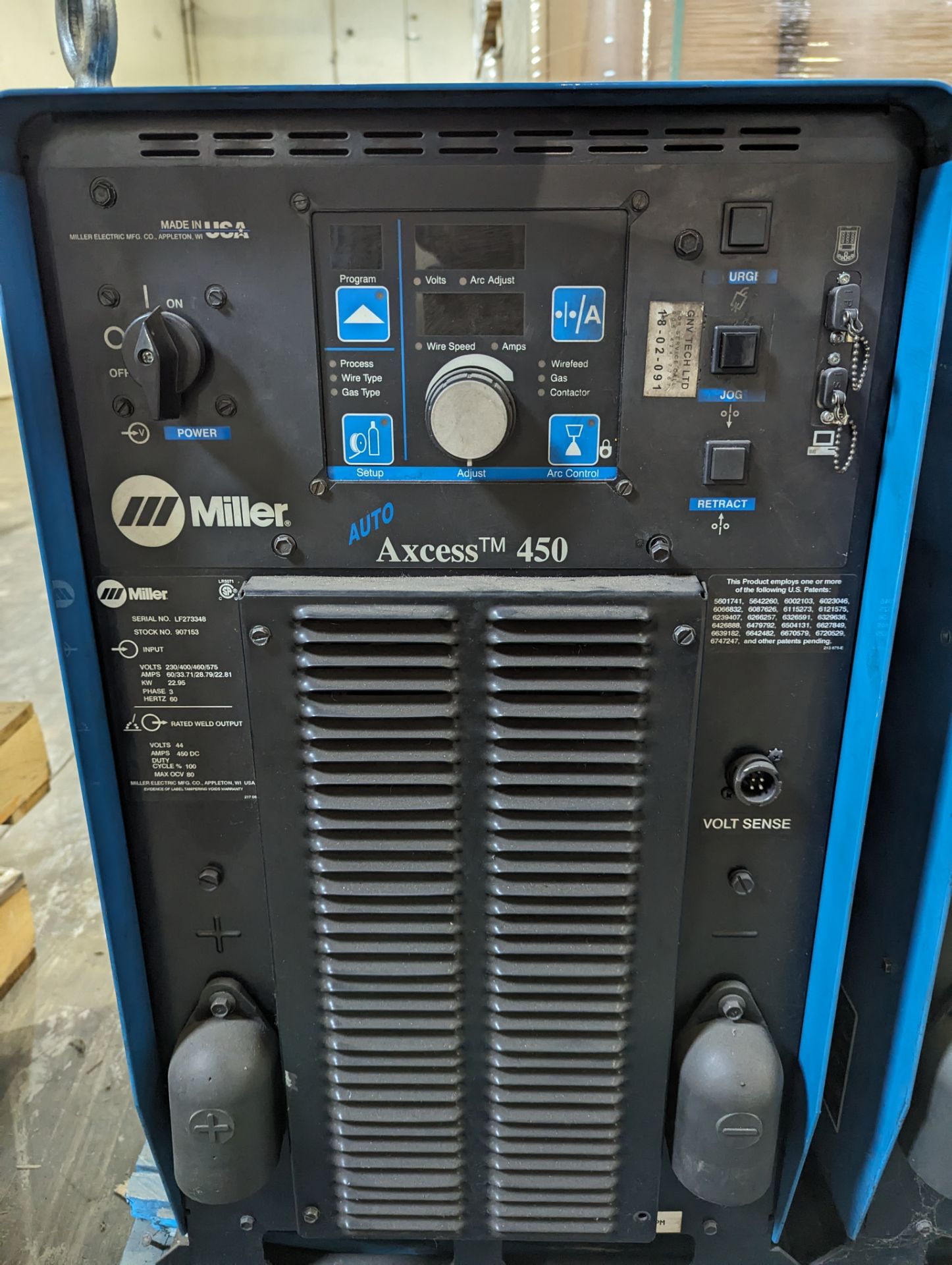 MILLER AUTO AXCESS 450 WELDER, S/N LF273348, STOCK NO. 907153 (LOCATED ...