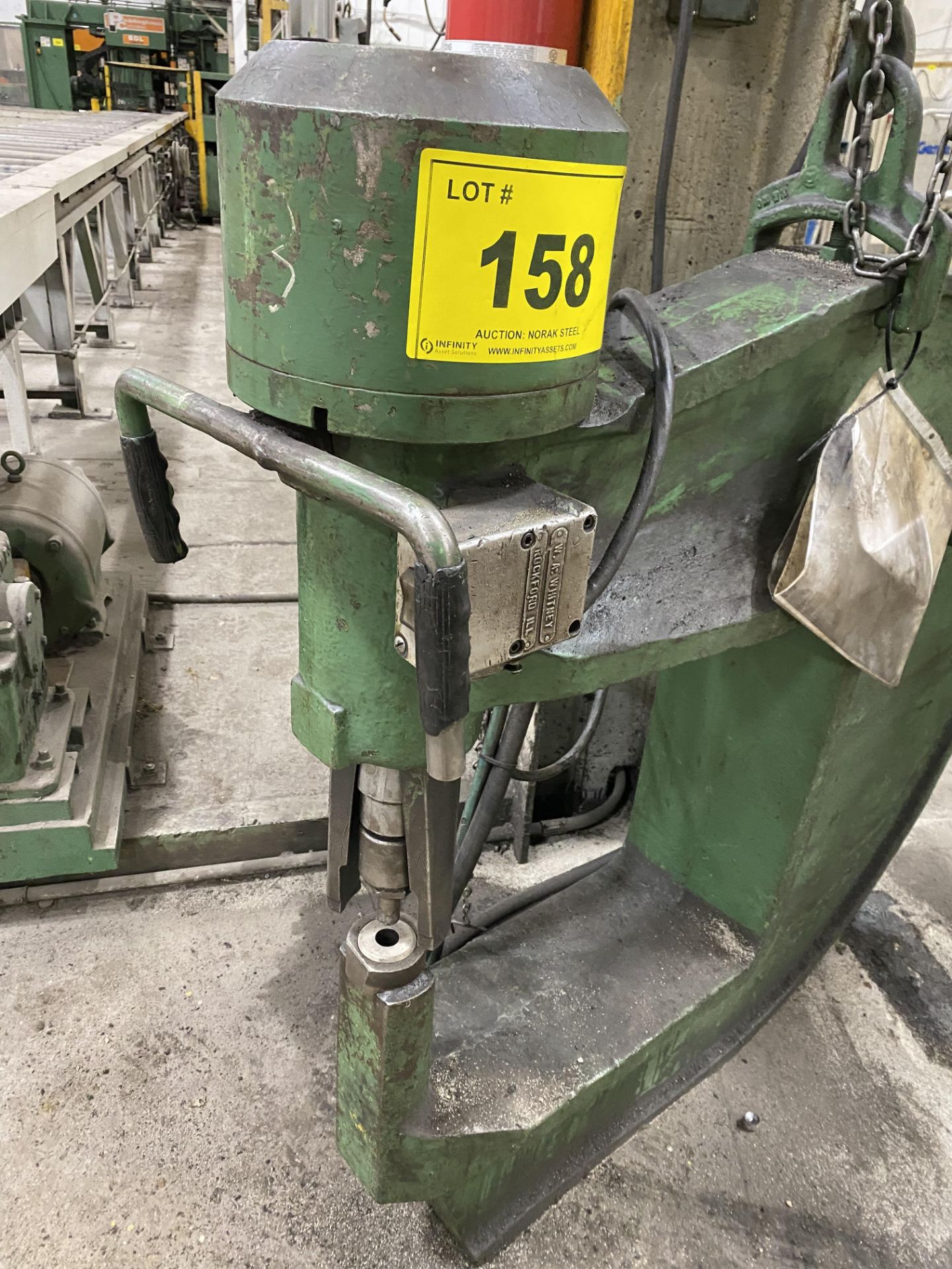 LOT OF (2) ROCKFORD C-FRAME HYDRAULIC WEB PUNCHES W/ HYDRAULIC POWER PACK