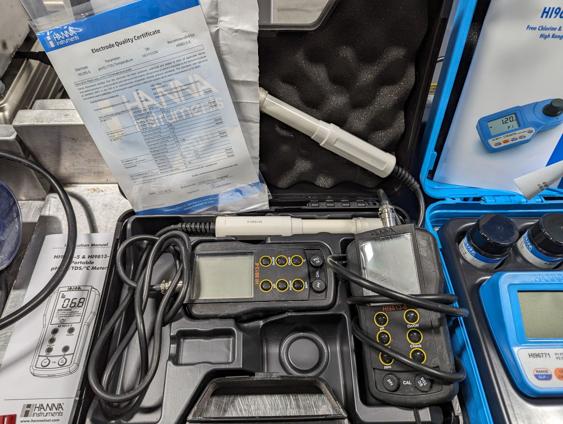 LOT OF ASST. TEST UNITS, HANNA INSTRUMENTS HI 9813-6 PORTABLE PH / EC ...