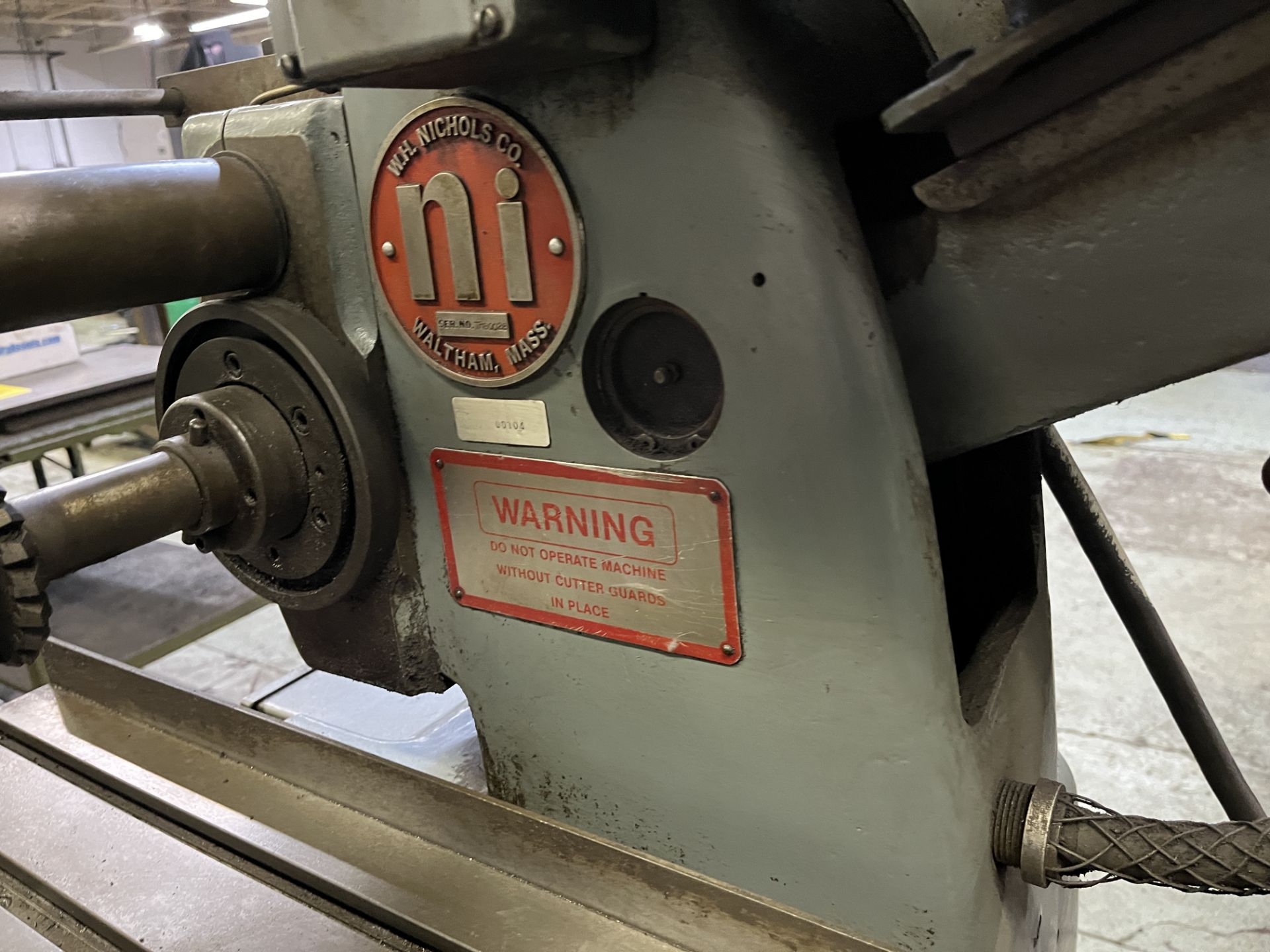 NICHOLS HORIZONTAL MILLING MACHINE, APPROX. 8" X 30" TABLE (RIGGING FEE ...