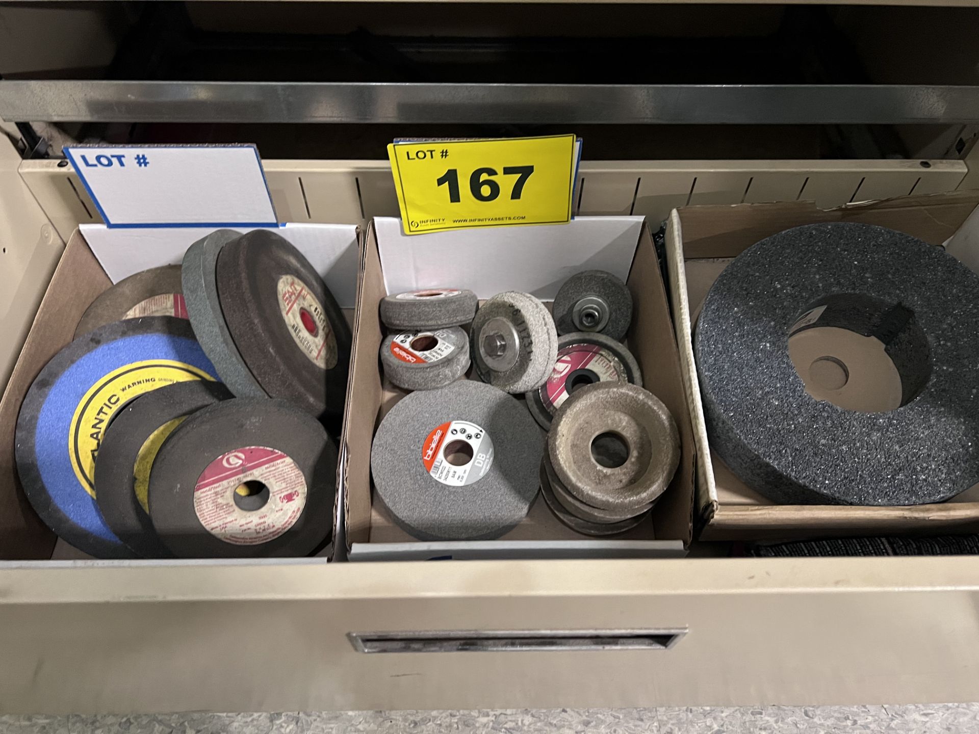 LOT OF (3) BOXES OF GRINDING WHEELS