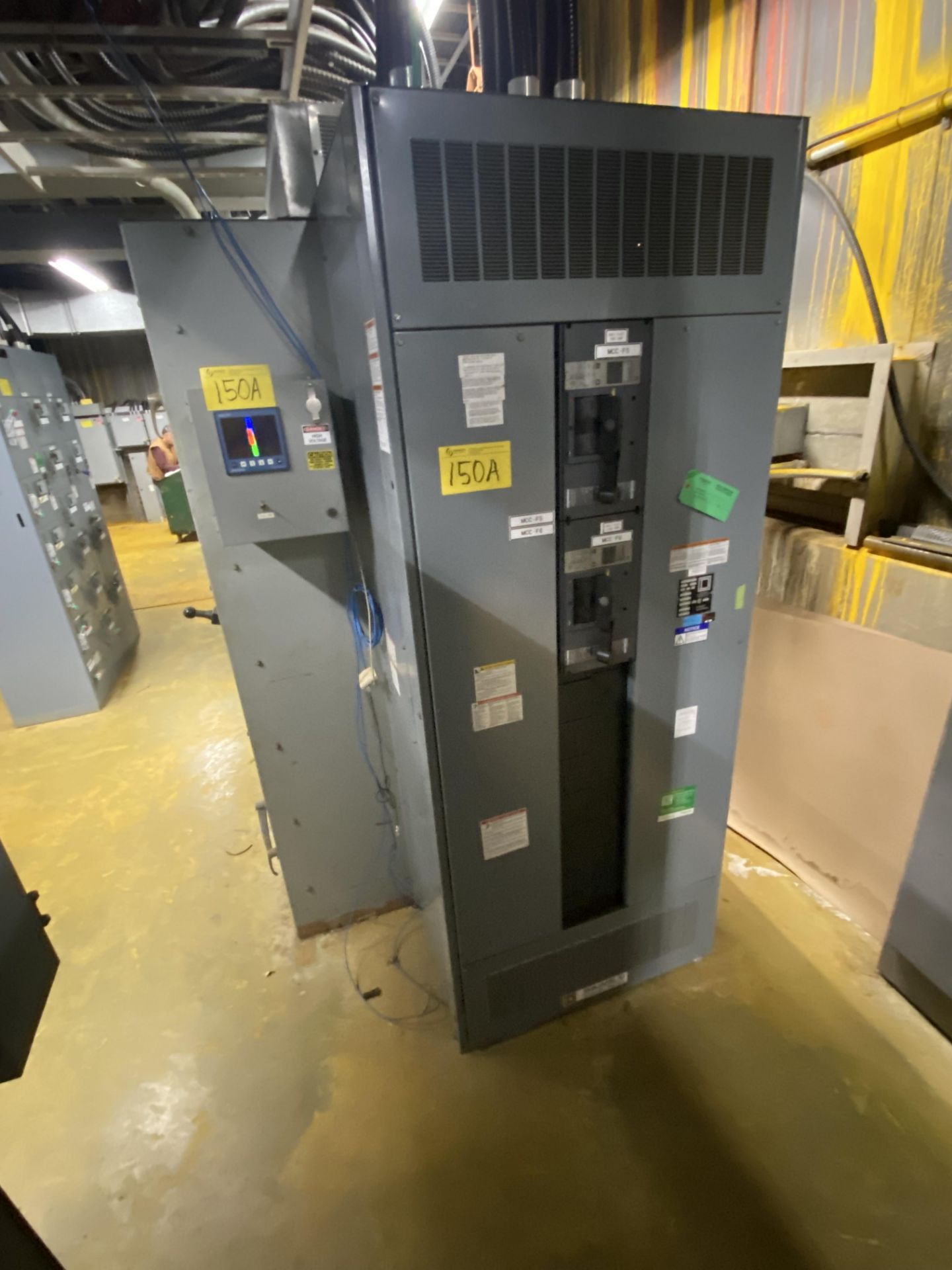 SQUARE D MCC-F5 MOTOR CONTROL CENTER, (1) SECTION ONLY W/ JANITZA ...