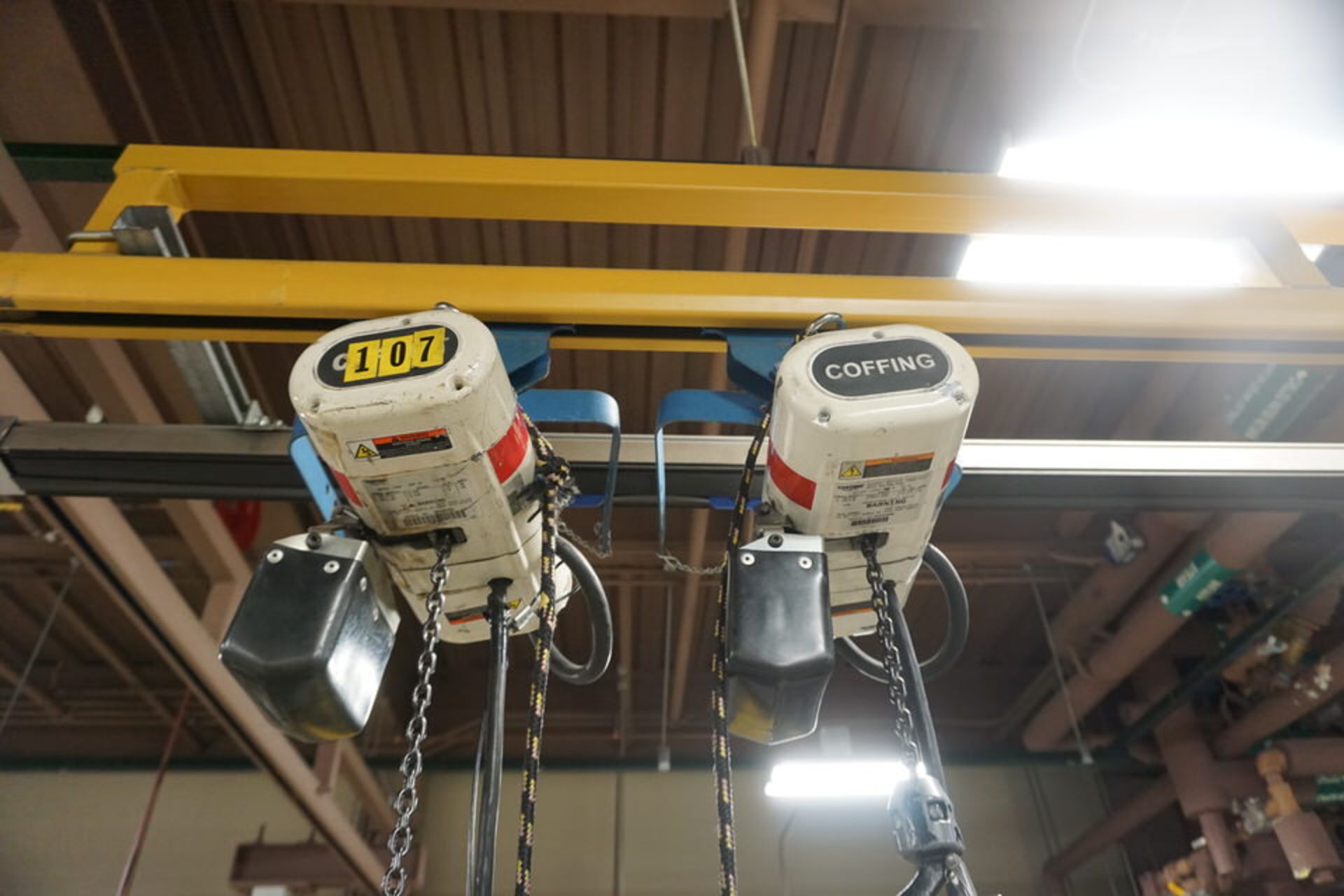 { Choice of lots: 252, 253 } Grobel 500 lb Cap Overhead Crane w/ (2 ...