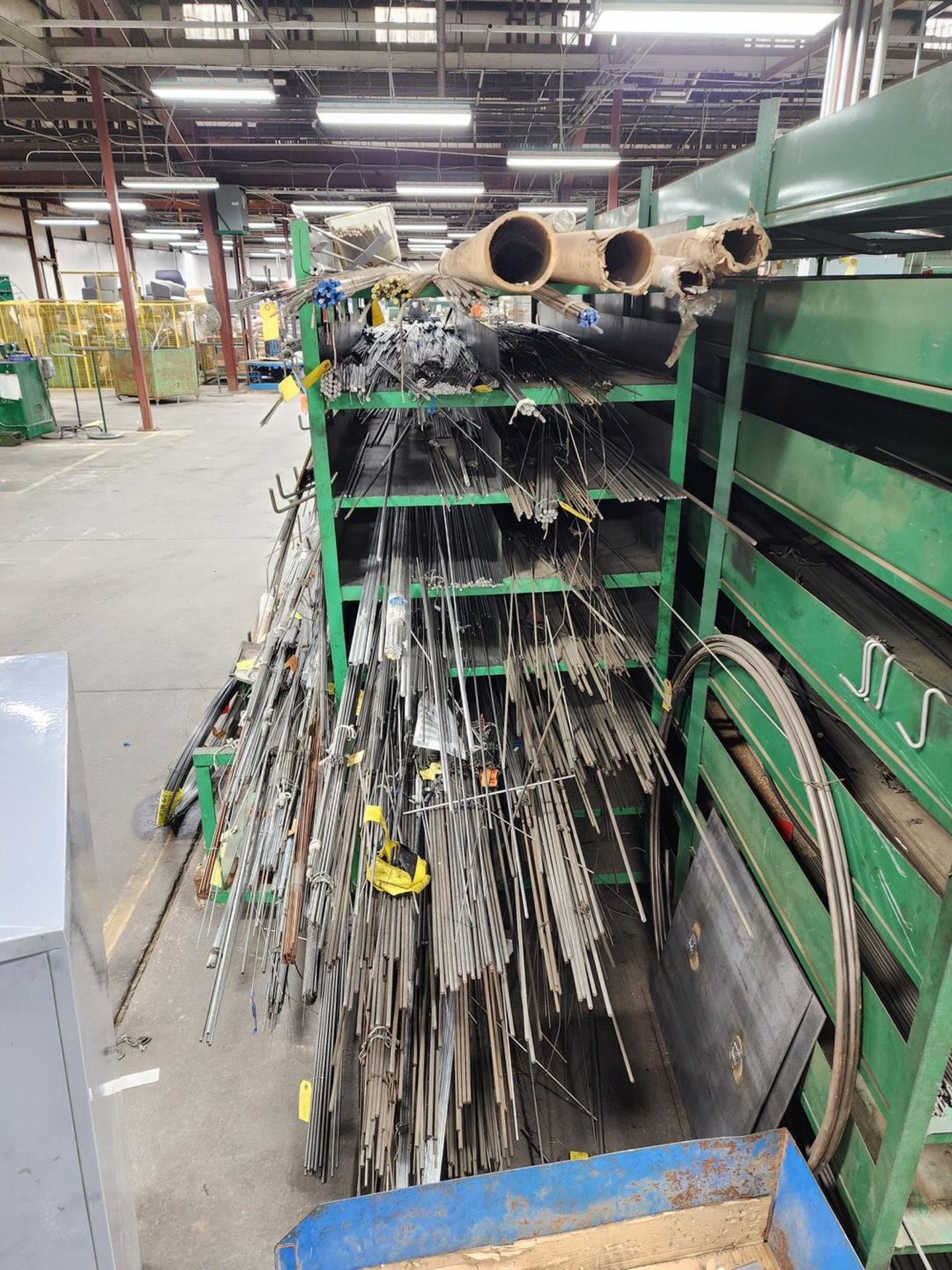 Assorted Rods W/ Matl. Rack 4ga Galv; .125SS; 316SS 5ga; .250SS; Alum ...