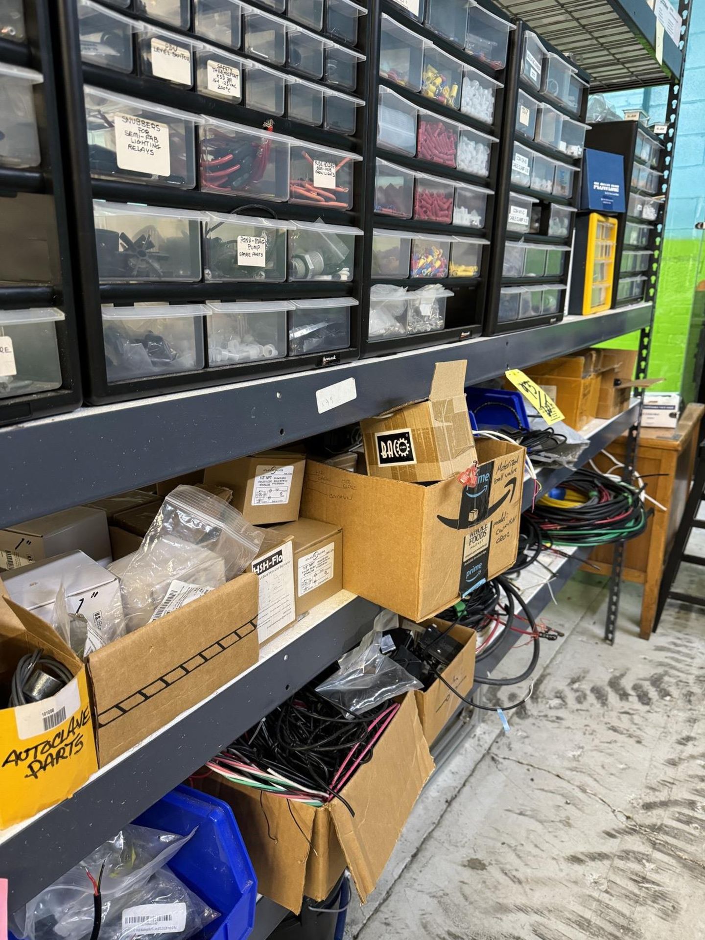 Lot Plastic Parts Bins, Cable Clamps, Electical Connectors, Fuse ...
