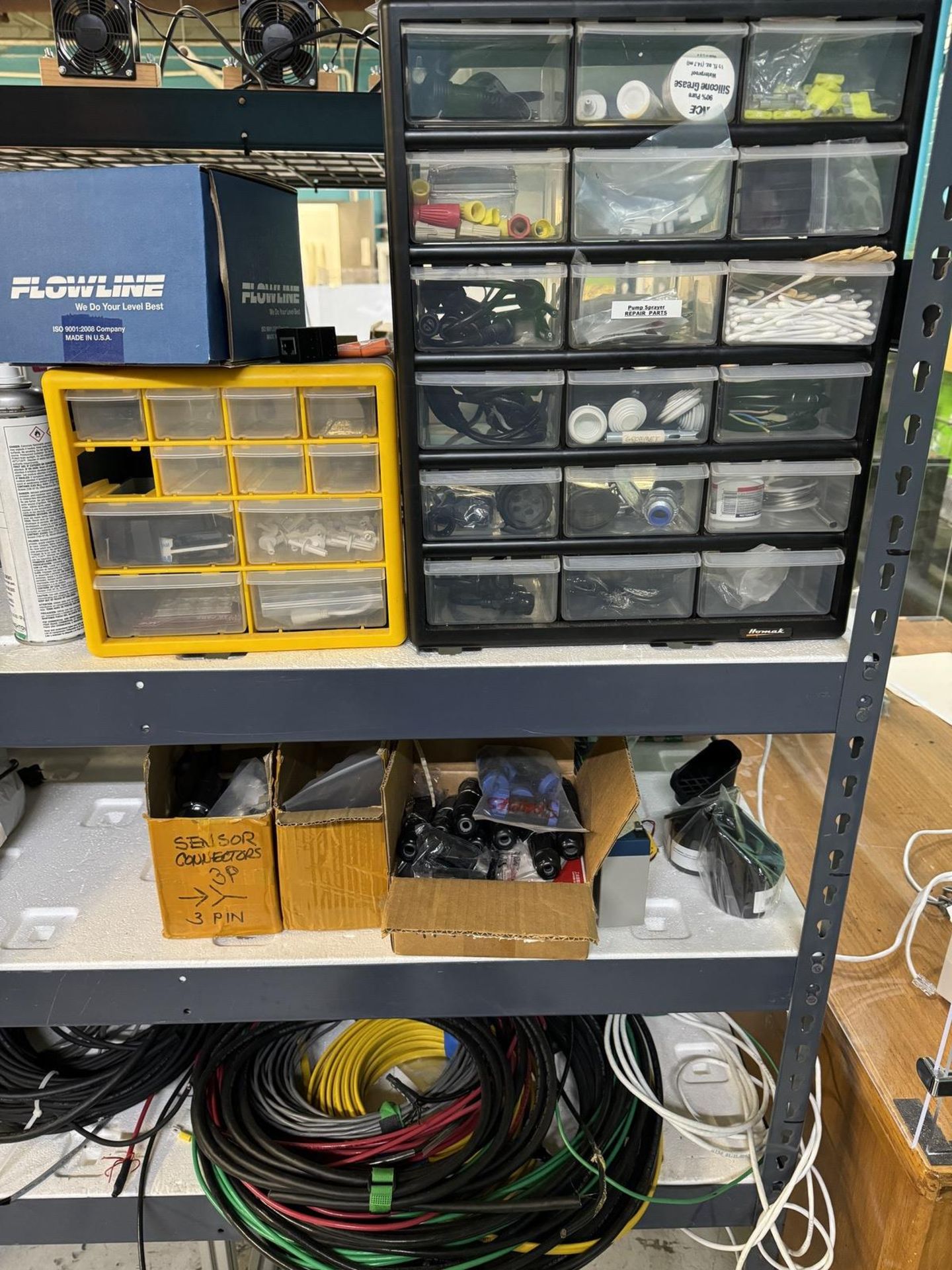 Lot Plastic Parts Bins, Cable Clamps, Electical Connectors, Fuse ...