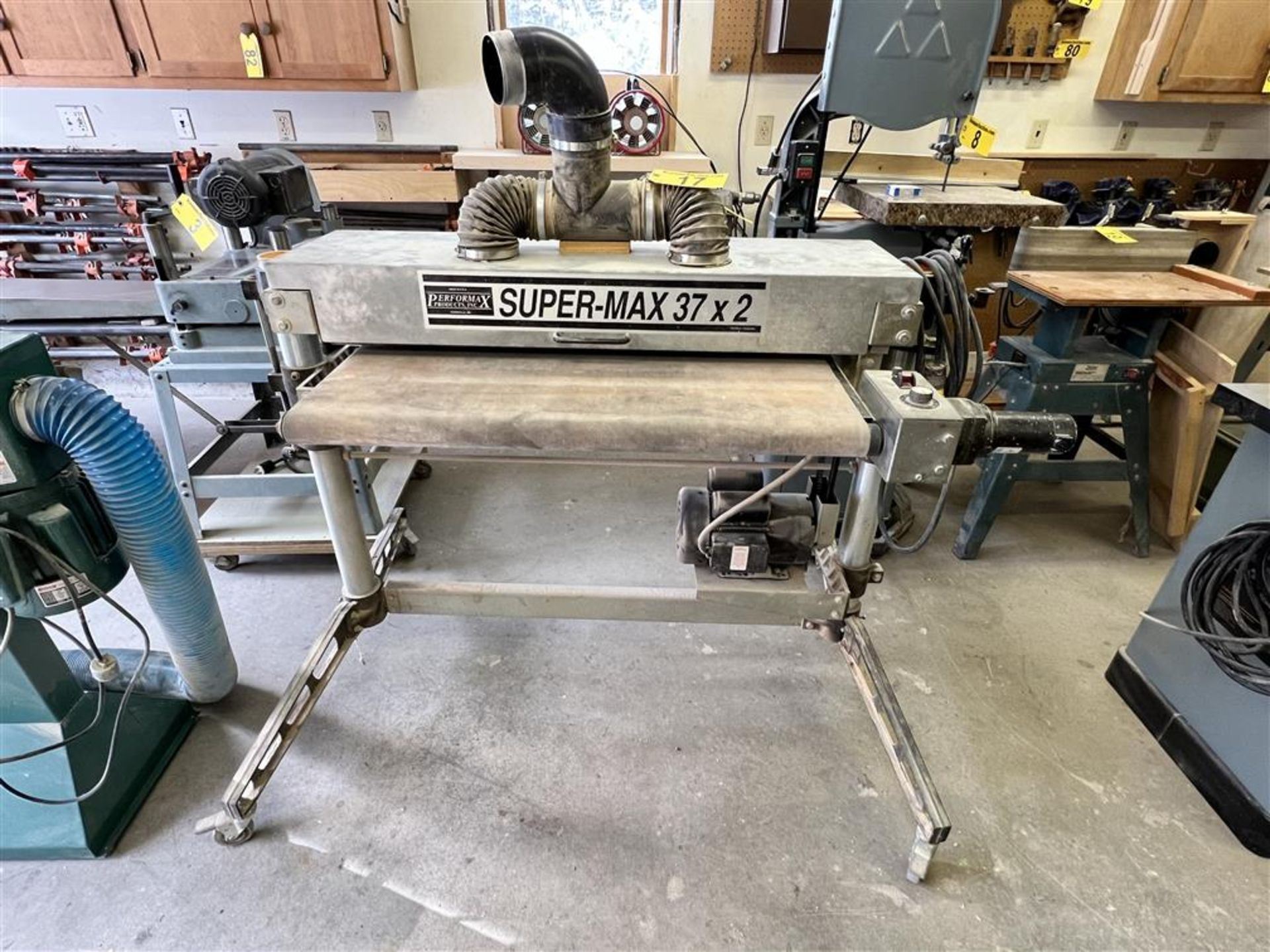 PERFORMAX SUPER-MAX 37 DOUBLE DRUM SANDER, MODEL 637G01, 2HP, 1PH ...
