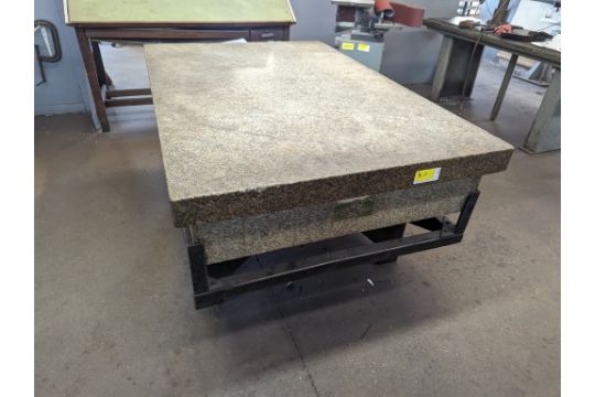 48" x 72" x 12" Granite Surface Table on Steel Stand