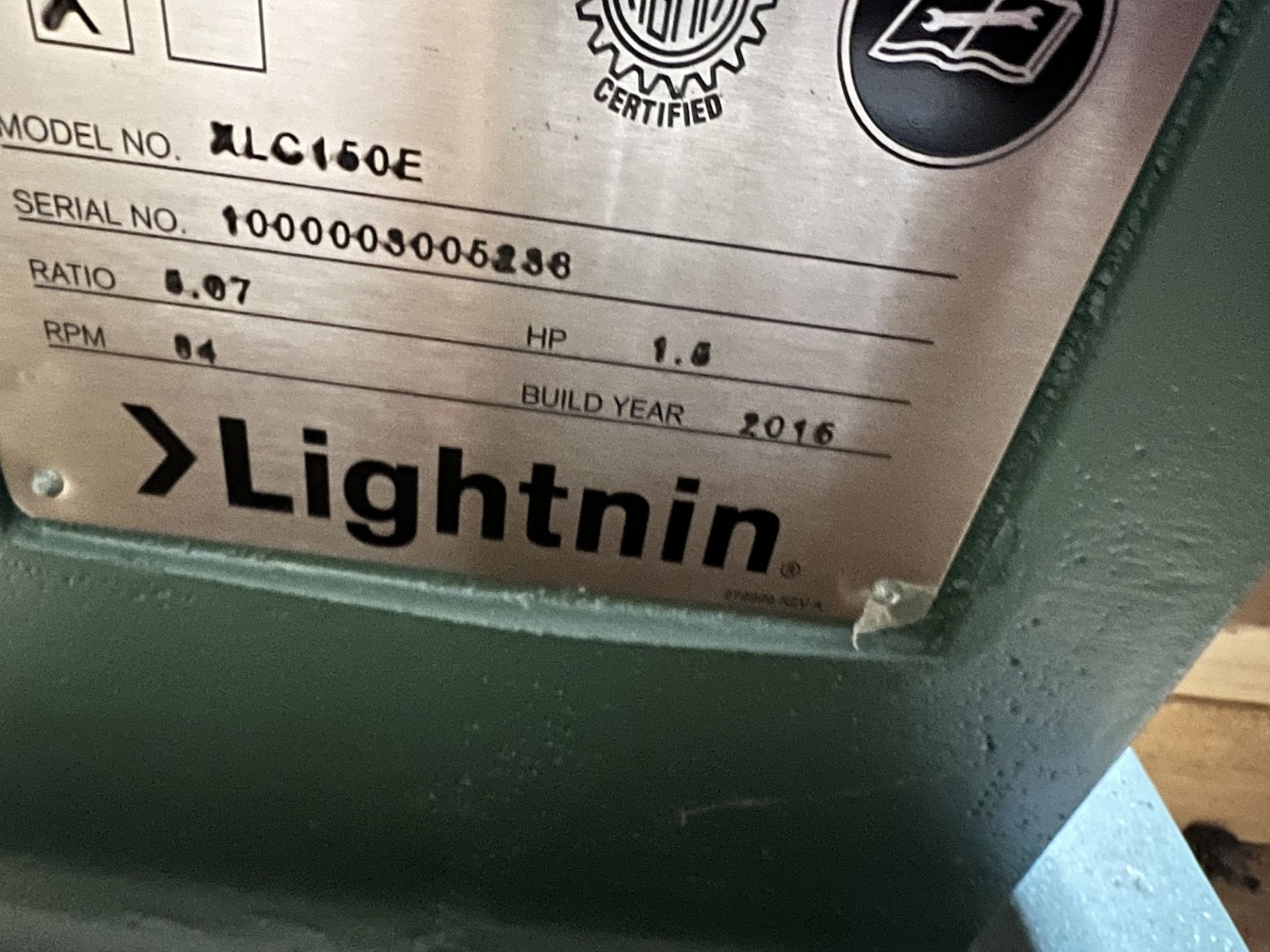 NEW SPX Lightnin Pedestal Mount Stationary Mixer Model # XLC150F, Ratio ...