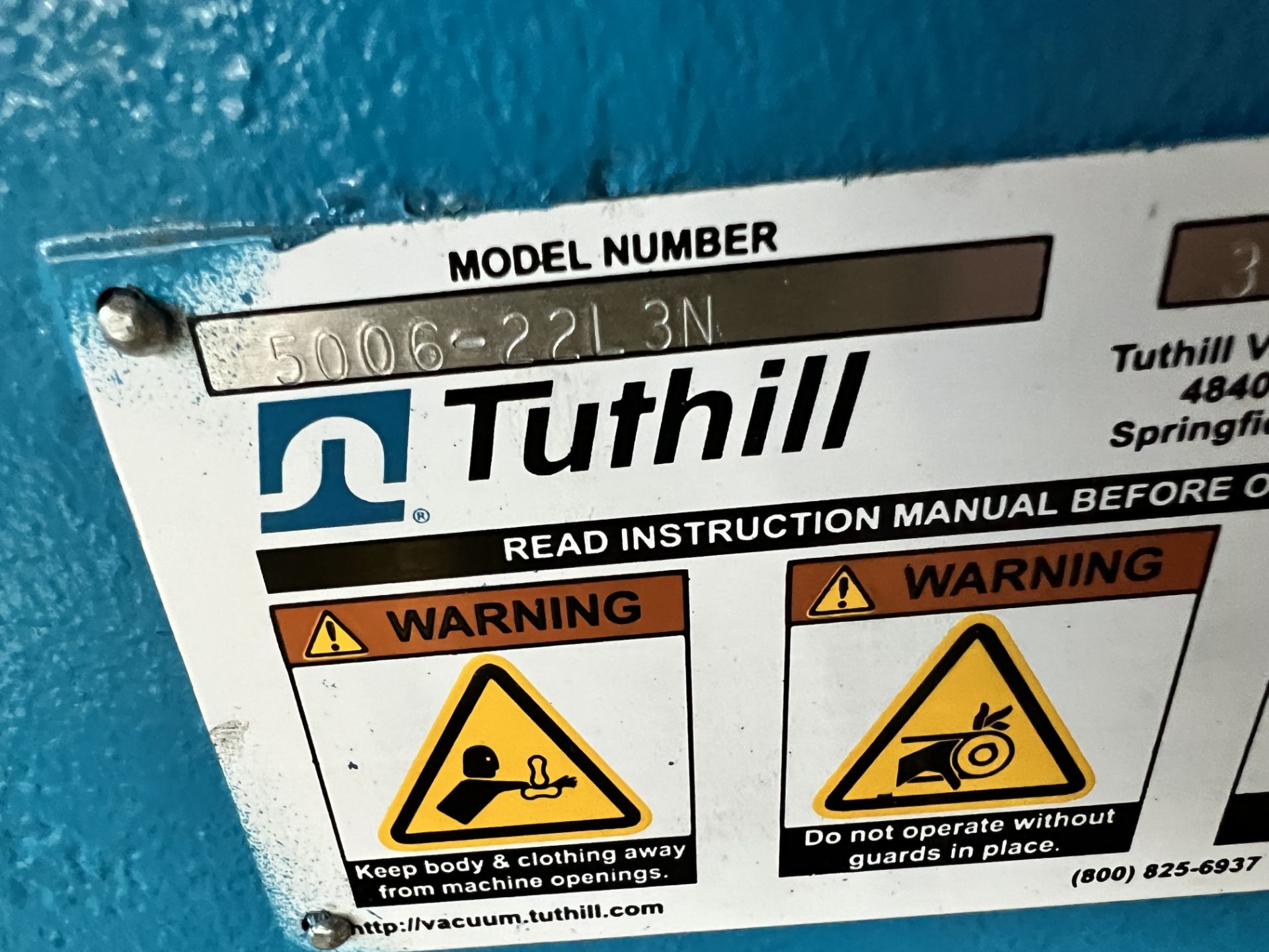 NEW 2016 TUTHILL ROTARY POSITIVE DISPLACEMENT BLOWER PUMP HEAD, MODEL ...