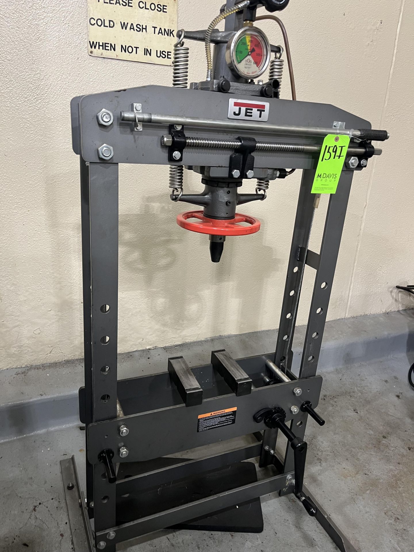 MSC INDUSTRIAL JET SHOP 15 TON HYDRAULIC PRESS MODEL:HP-15A STOCK ...