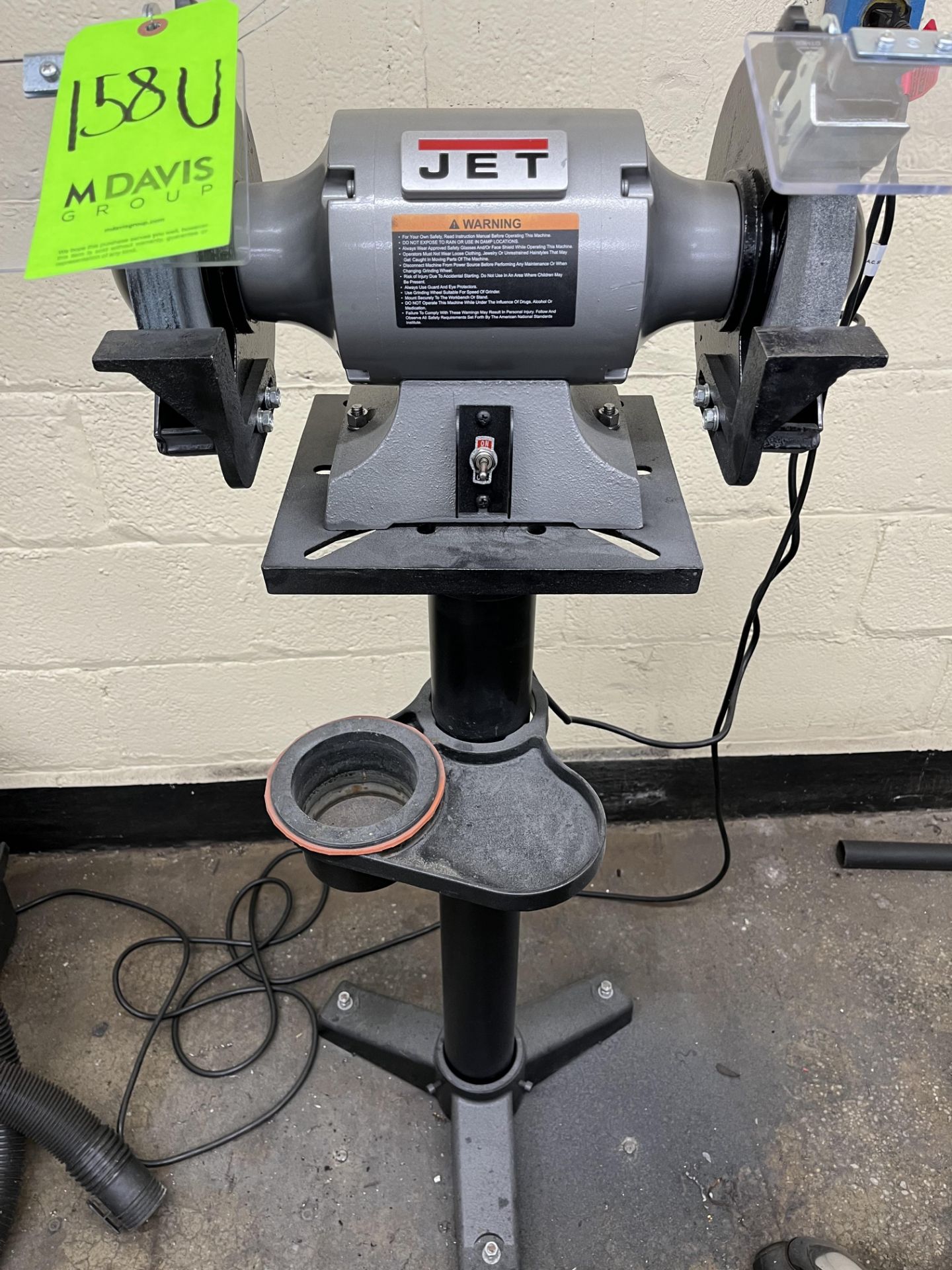 JET BENCH GRINDER 8" SHOP BENCH GRINDER MODEL:JGB-8B STOCK:577102 ...