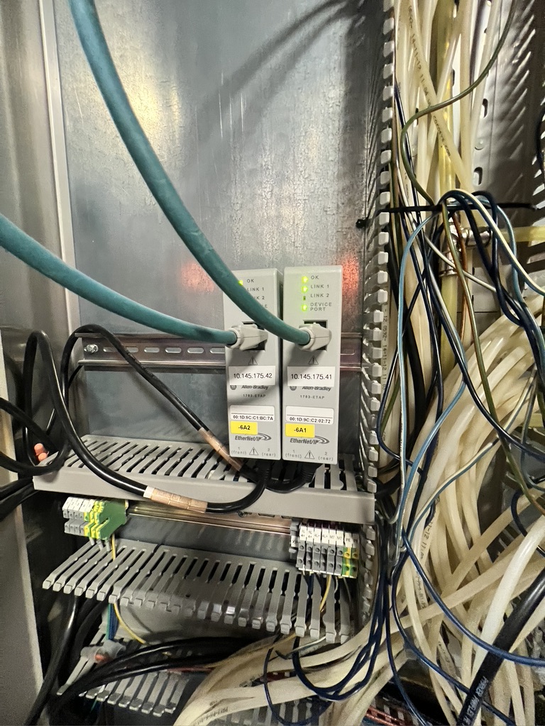 3-DOOR S/S CONTROL CABINET EQUIPPED WITH (2) ALLEN BRADLEY FLEX I/O ...