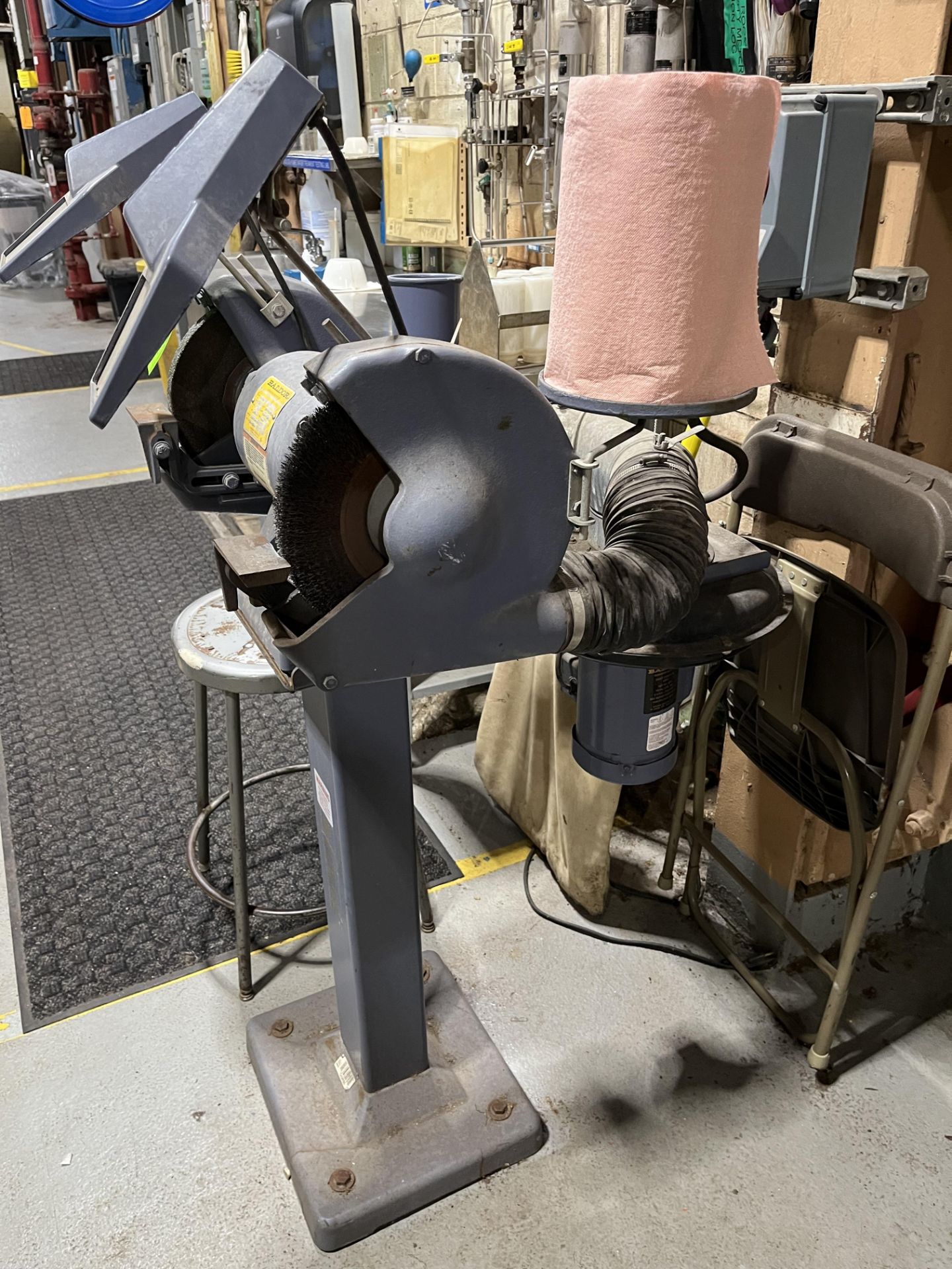 BALDOR GRINDER-BUFFERS CAT NO. 1021WD HP: 1 1/2 VOLTS 208-230/460 PHASE ...