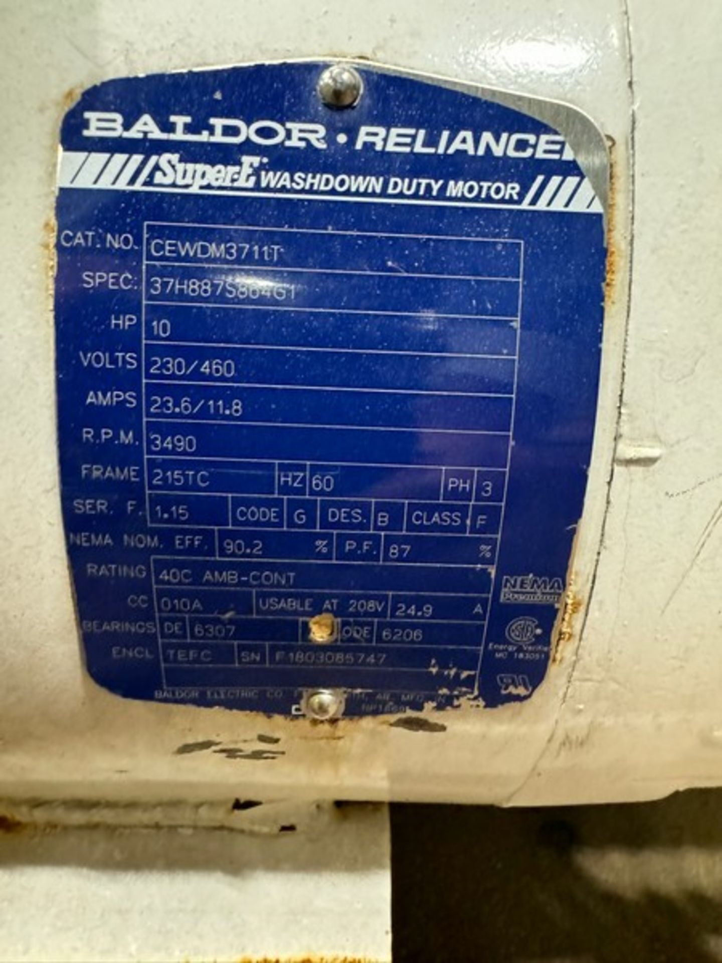 AMPCO 10 hp Centrifugal Pump, M/N C216-D-210TC, S/N 1820866-5-1, with ...