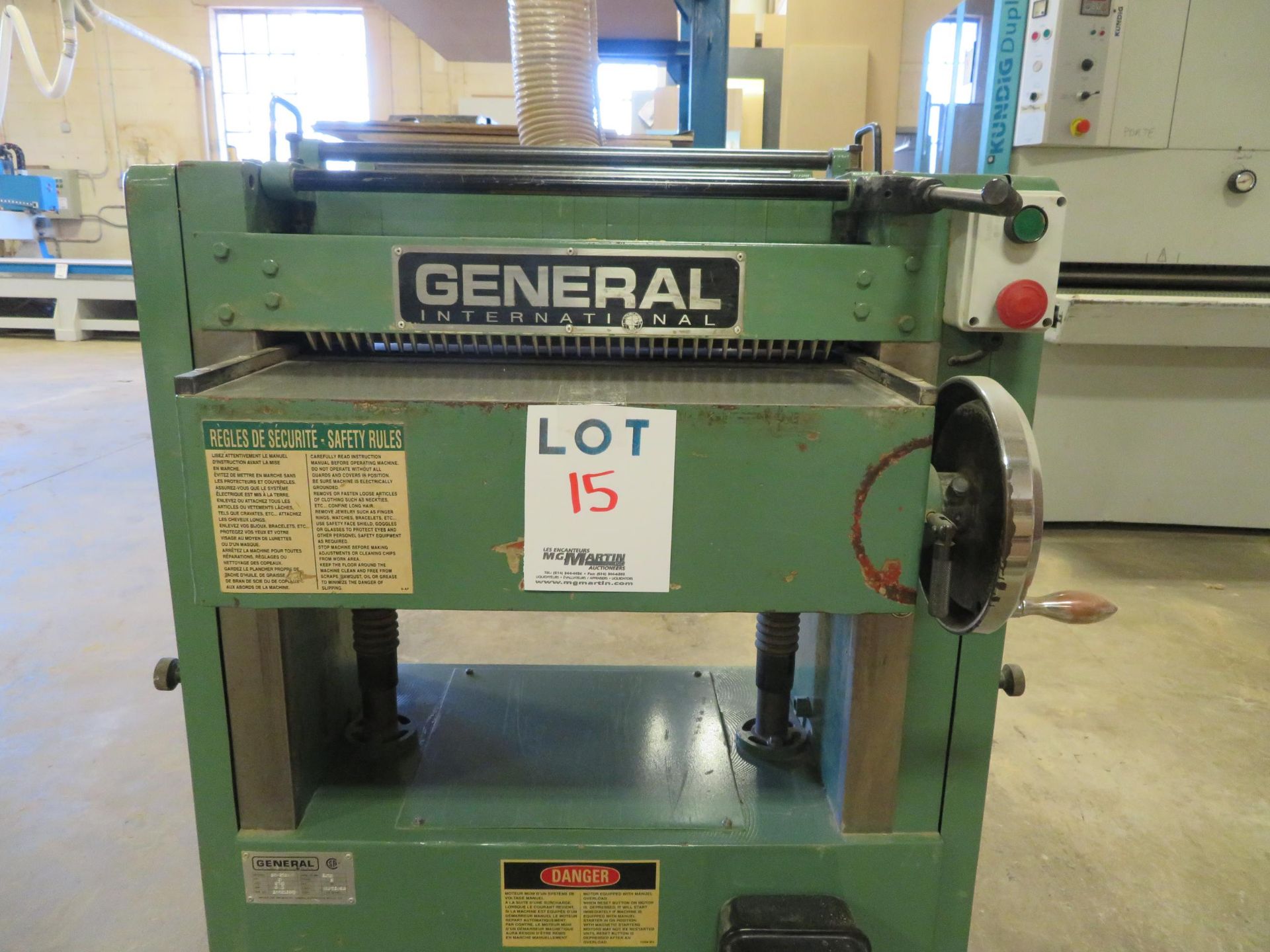 GENERAL 20" planer, Mod# 30-325M3, 575 Volts, 3 PH, 60 HZ