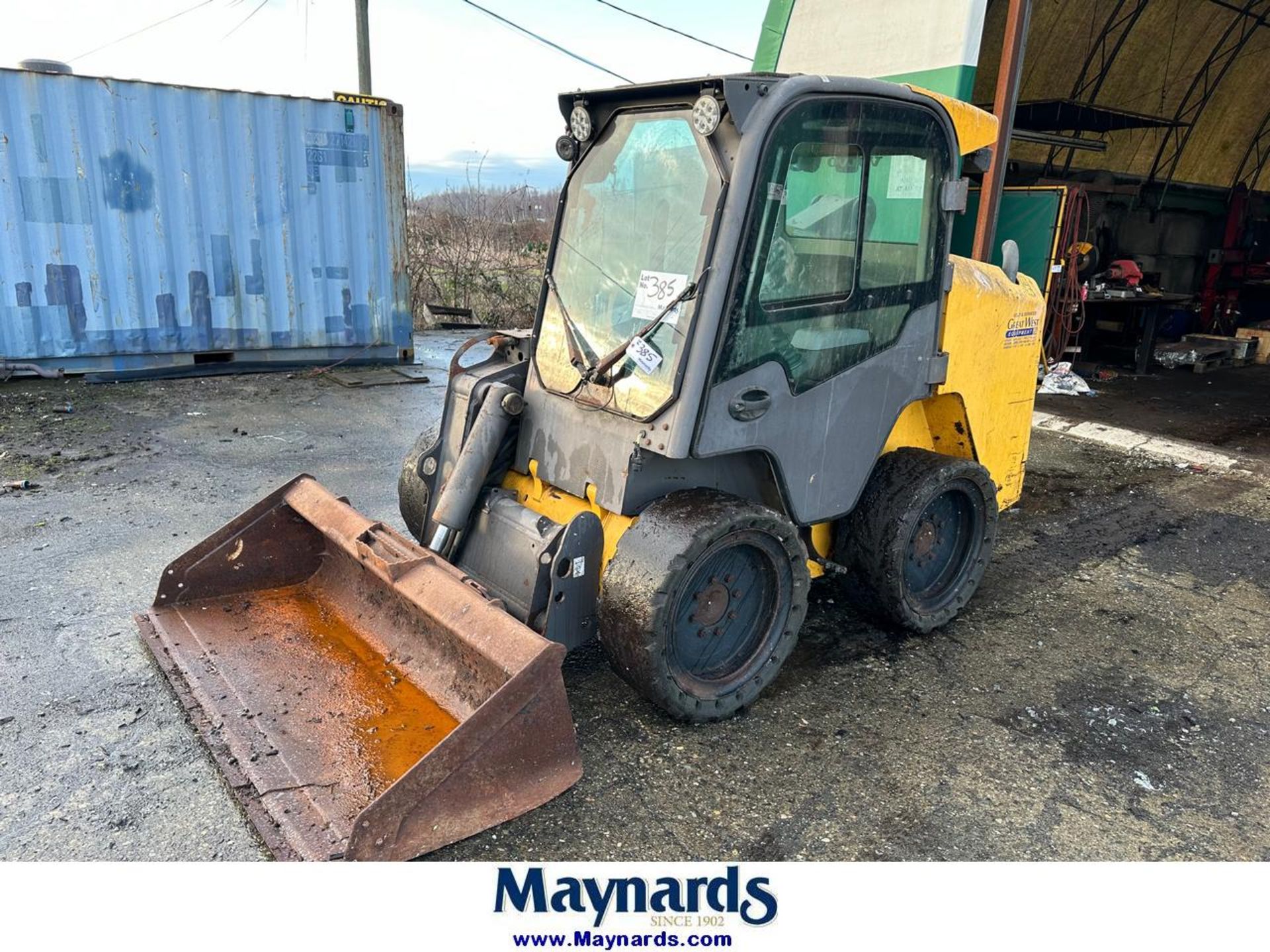 2012 Volvo MC115C skid steer loader, plumbed, quick attach bucket ...