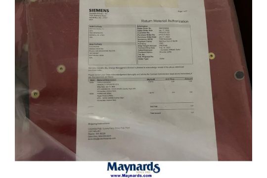 SIEMENS TYPE GMSG-MO NEW BREAKER MANUFACTURED 2018 [Loc: Dayton, WA ...