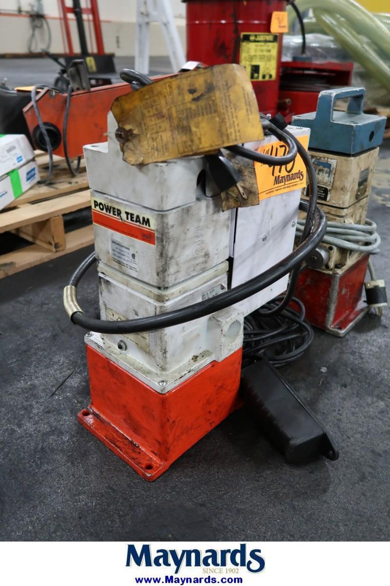 1/2 HP Hydraulic Power Units (1) Powerteam & (1) OTC, [Loc: Green ...