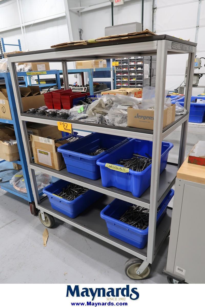 Contents of 4-Tier Cart with Aerospace Hardware to Include Quick ...